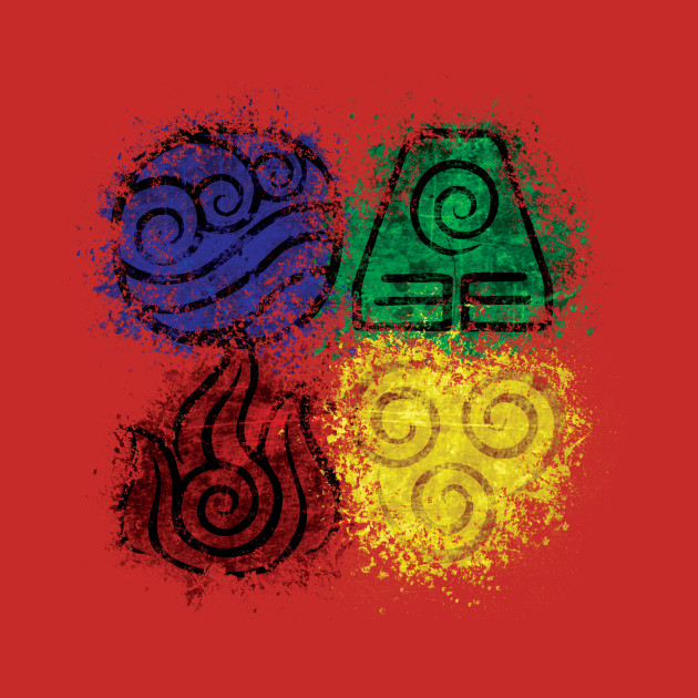 Four Elements - Avatar The Last Airbender - T-Shirt