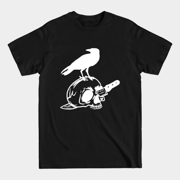Skull Dagger Crow Raven Tattoo Old School - Skull Dagger - T-Shirt