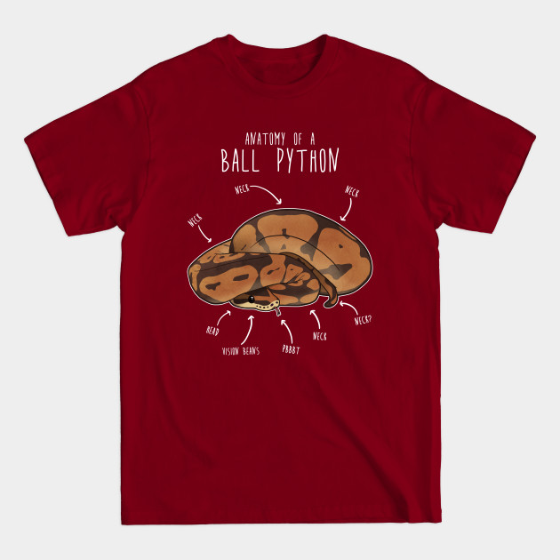 Anatomy Of A Ball Python - Snake - T-Shirt