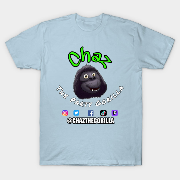 Chaz The Party Gorilla Logo - Mascot Logo - T-Shirt