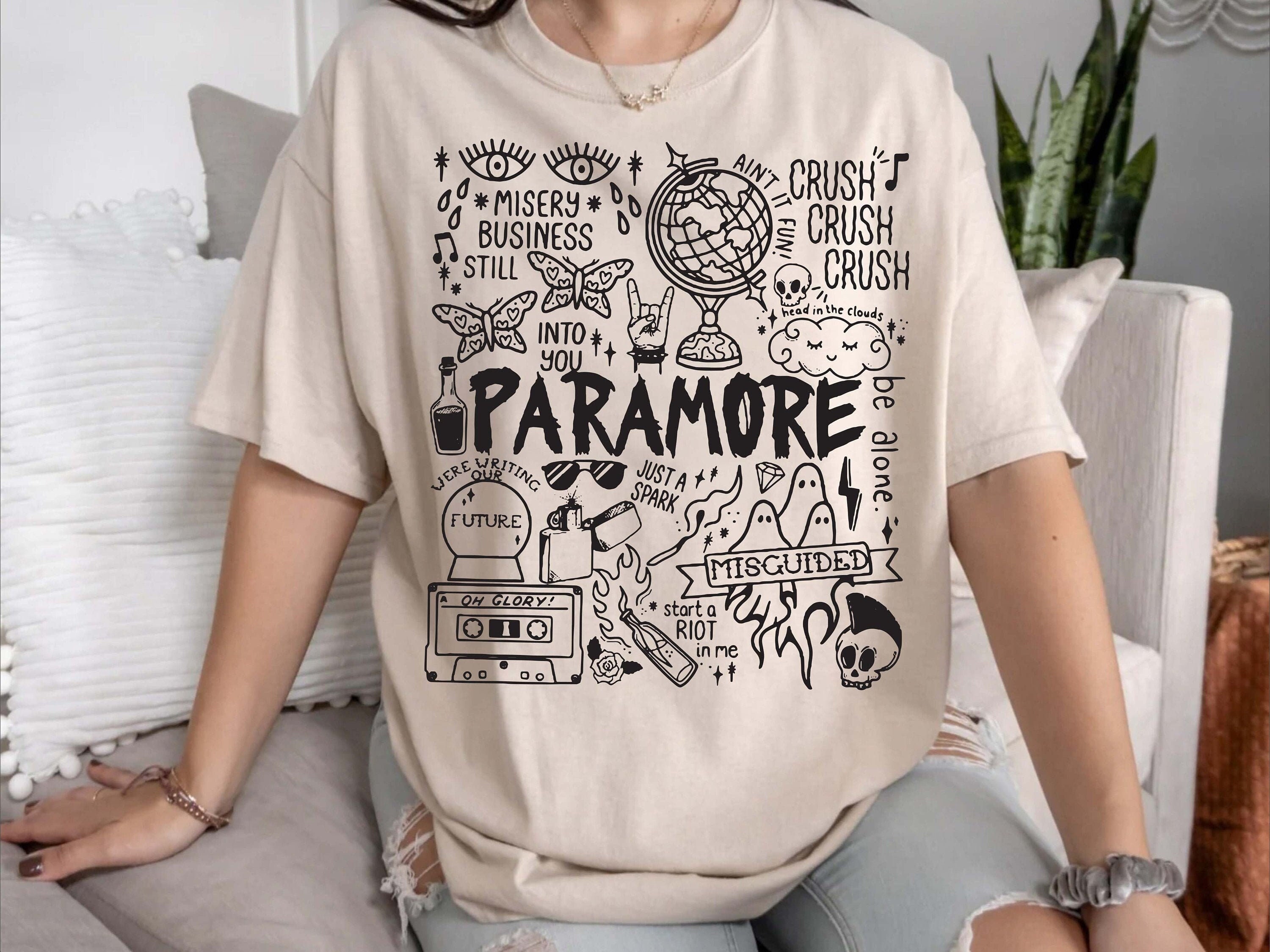 Paramore Doodle Art Shirt, Vintage Paramore Album Lyric Merch Tee ...