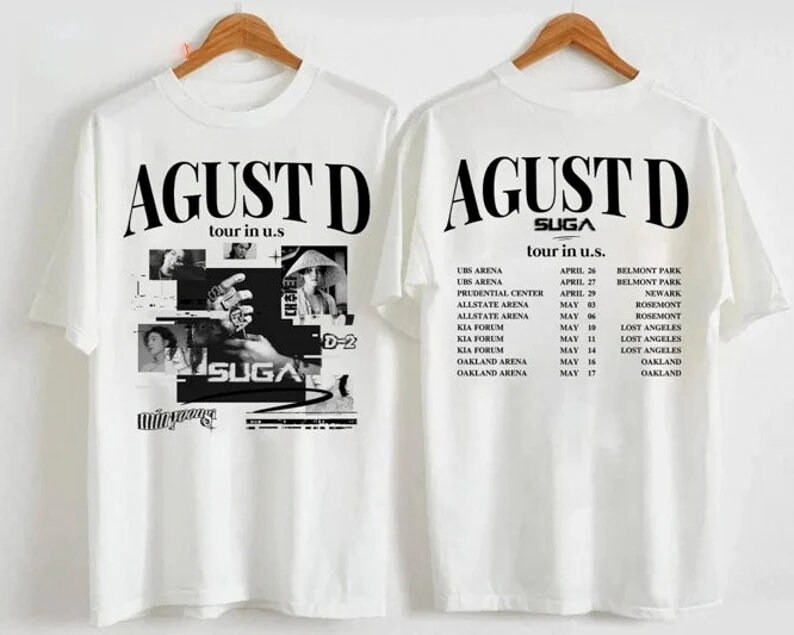 Agust D D Day Tour T-shirt, SUGA D Day Album Shirt, Agust D World Tour ...