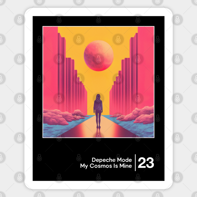 My Cosmos Is Mine / Minimal Style Graphic Artwork - Depeche Mode - Sticker