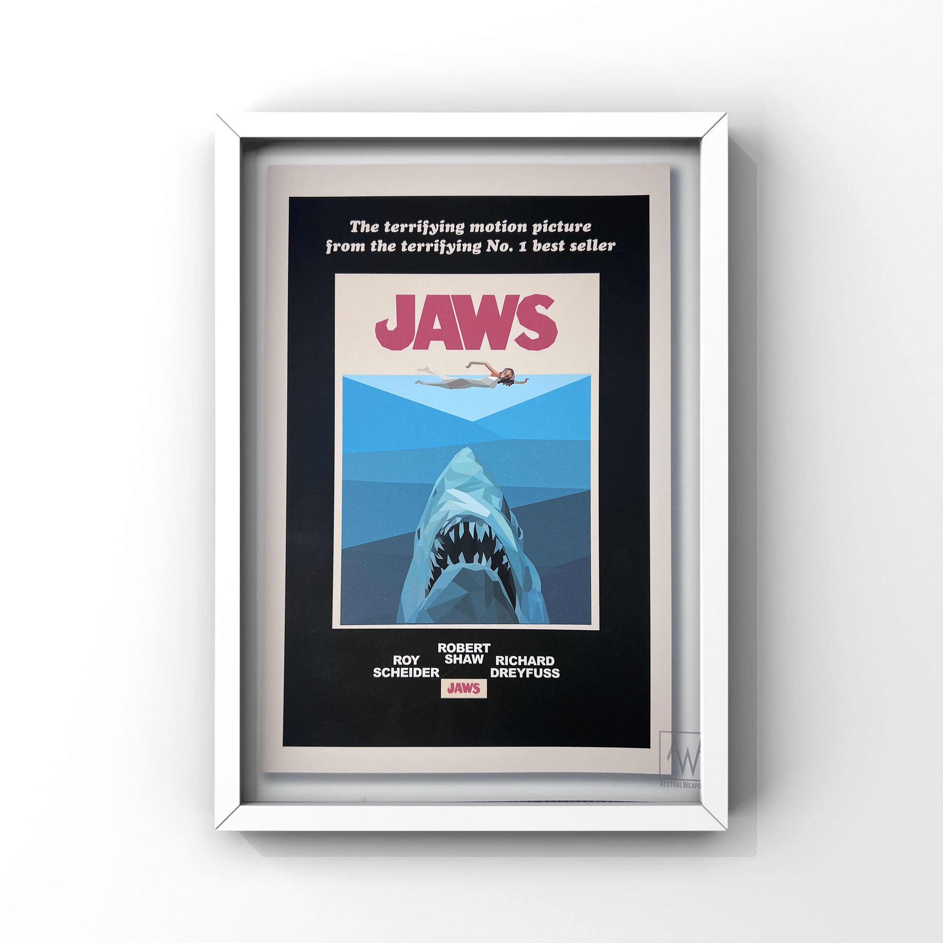 Jaws Movie Poster Artwork Print | Jaws Movie Poster No Frame