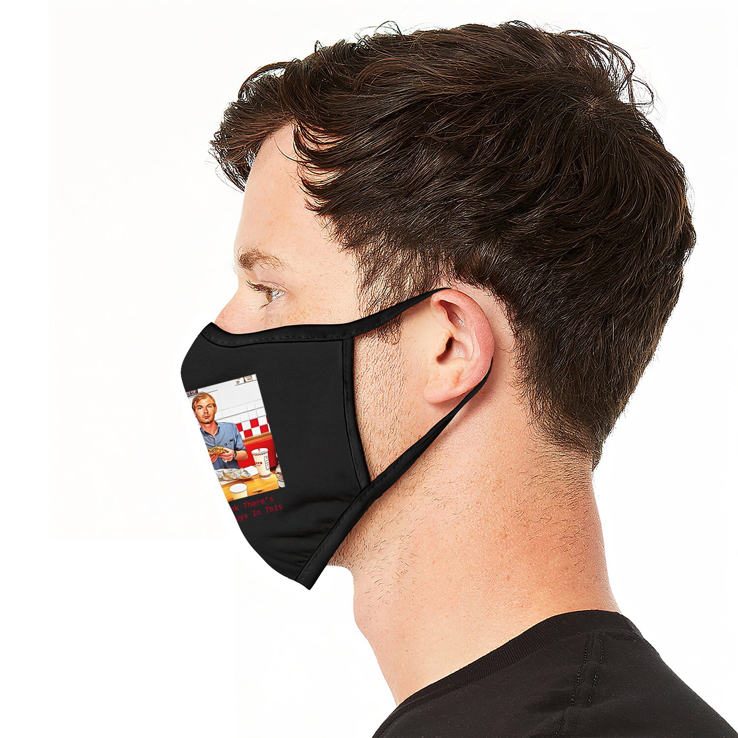 Jeffrey Dahmer Five Guys Meme Face Masks