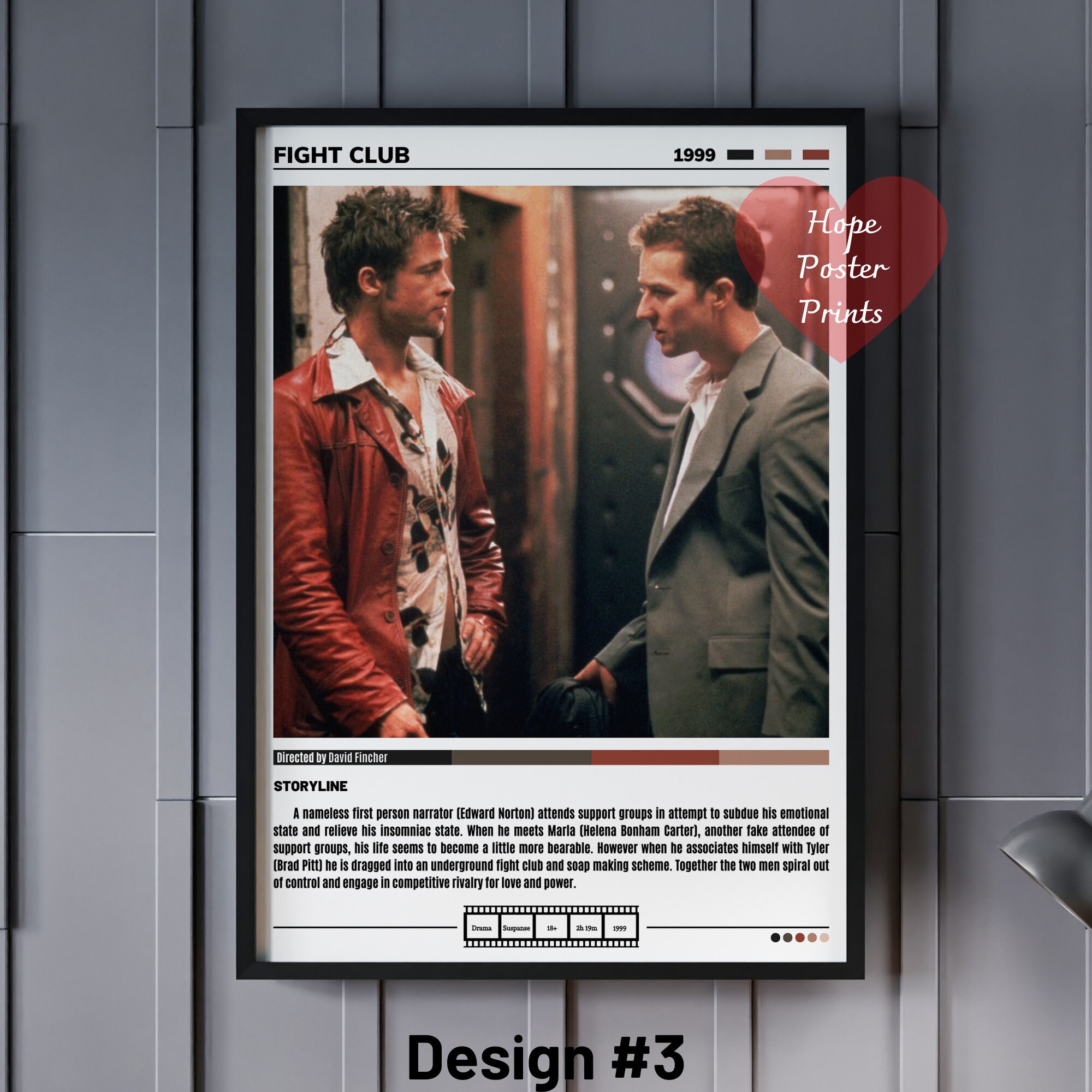 Fight Club Poster, Fight Club 5 Different Posters, Fight Club Print ...