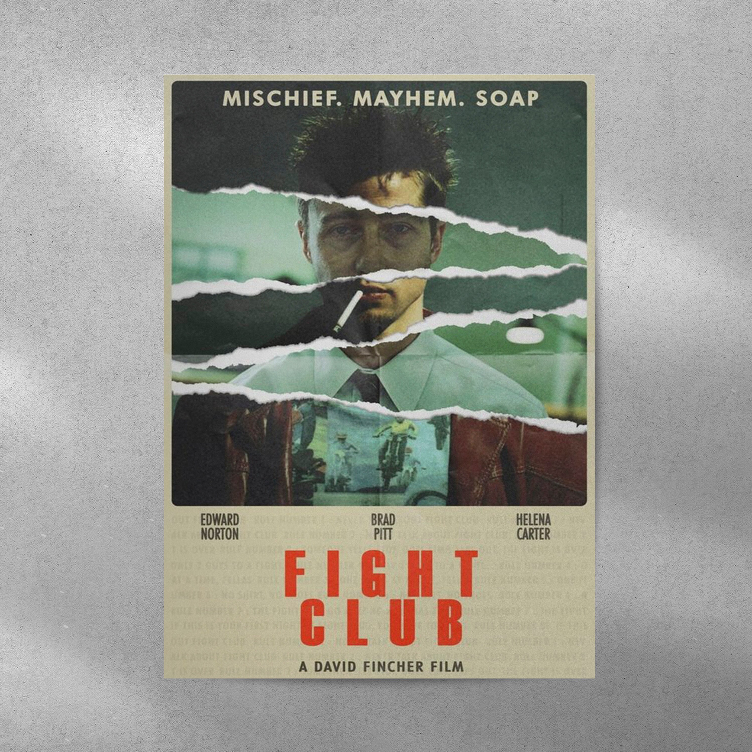 Fight Club Poster, Fight Club Wall Art, Wall Decor, 12x18 24x36 Premium ...