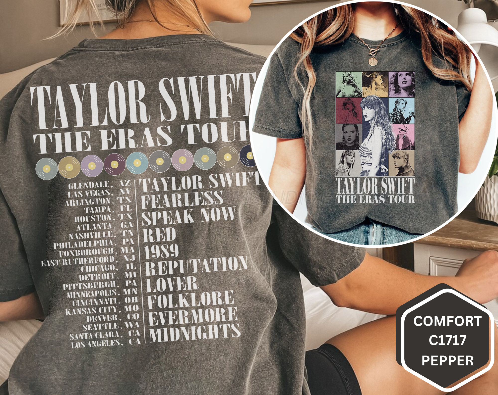 Taylor The Eras Tour Comfort Color Shirt, The Eras Tour Taylor 2023 ...