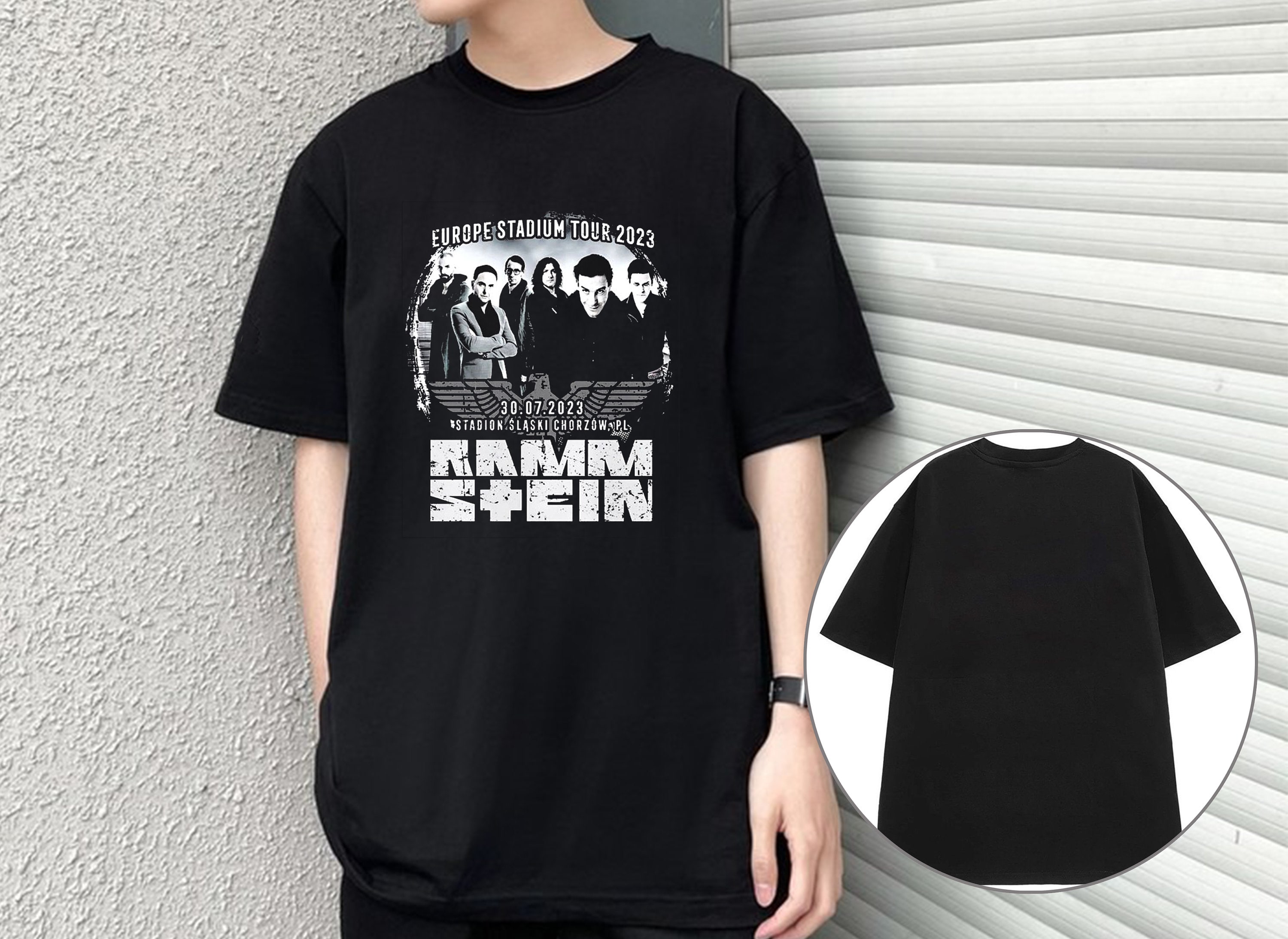 Ramms Europe Stadium Tour 2023 Industrial Metal Band T-Shirt Entworfen Und Verkauft Von {store Name}
