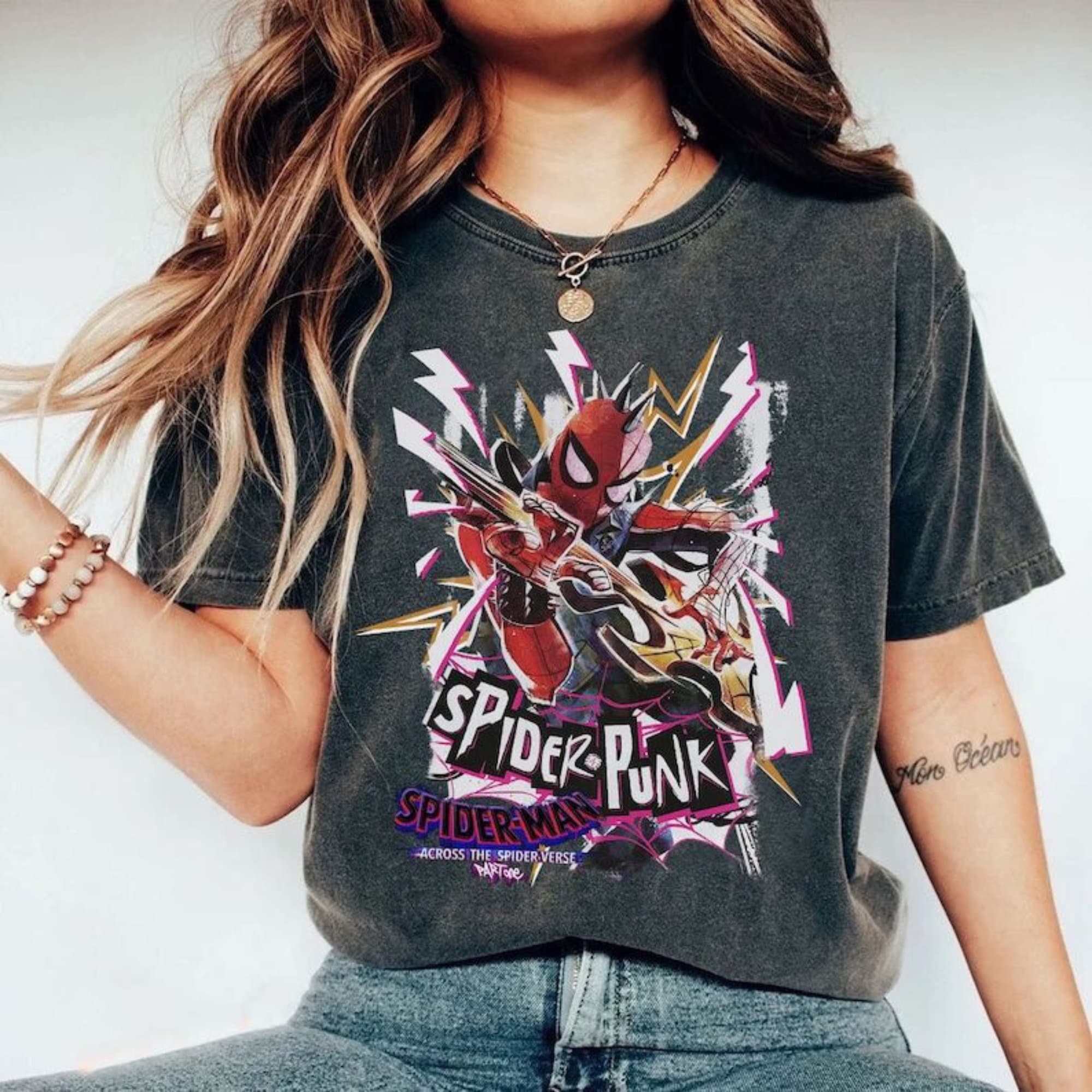 Retro Spider Punk Shirt, Spider-Man Across The Spider