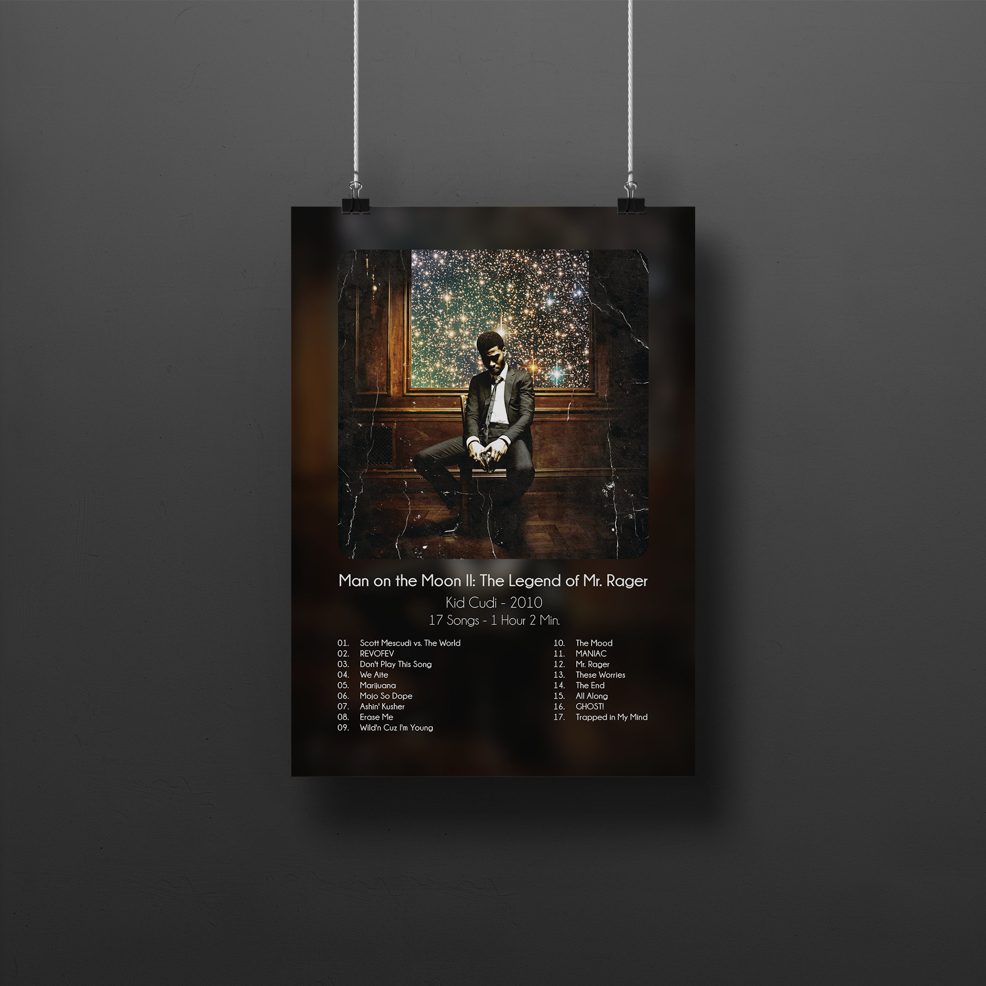 Kid Cudi Poster Man On The Moon II: The Legend Of Mr. Rager Poster Kid ...