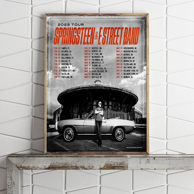 Bruce Springsteen And E Street Band 2023 Musik Tour Merch Poster ...
