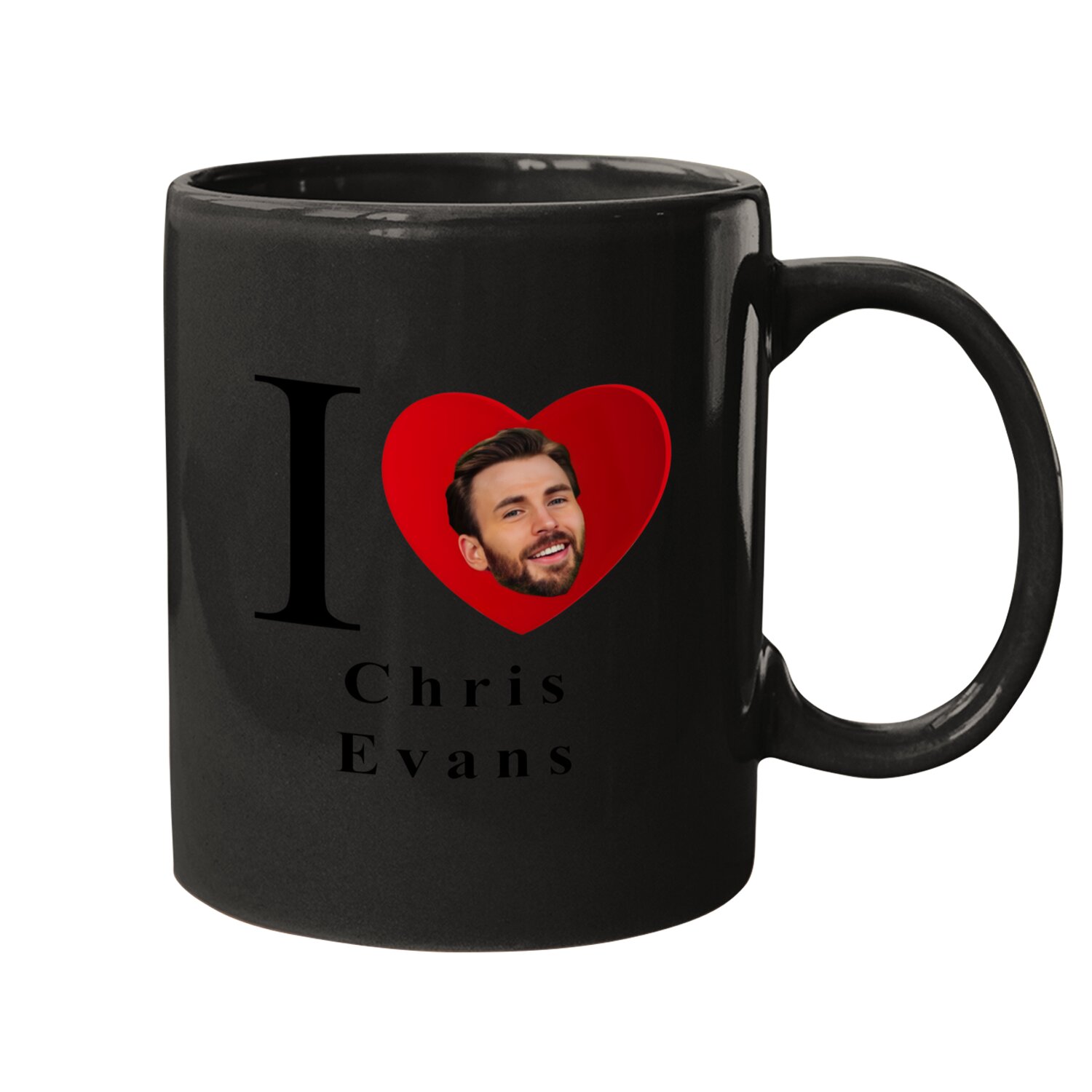 I Love Chris Evans Sexy Look Actor Mugs Designed & Sold By Certain ...