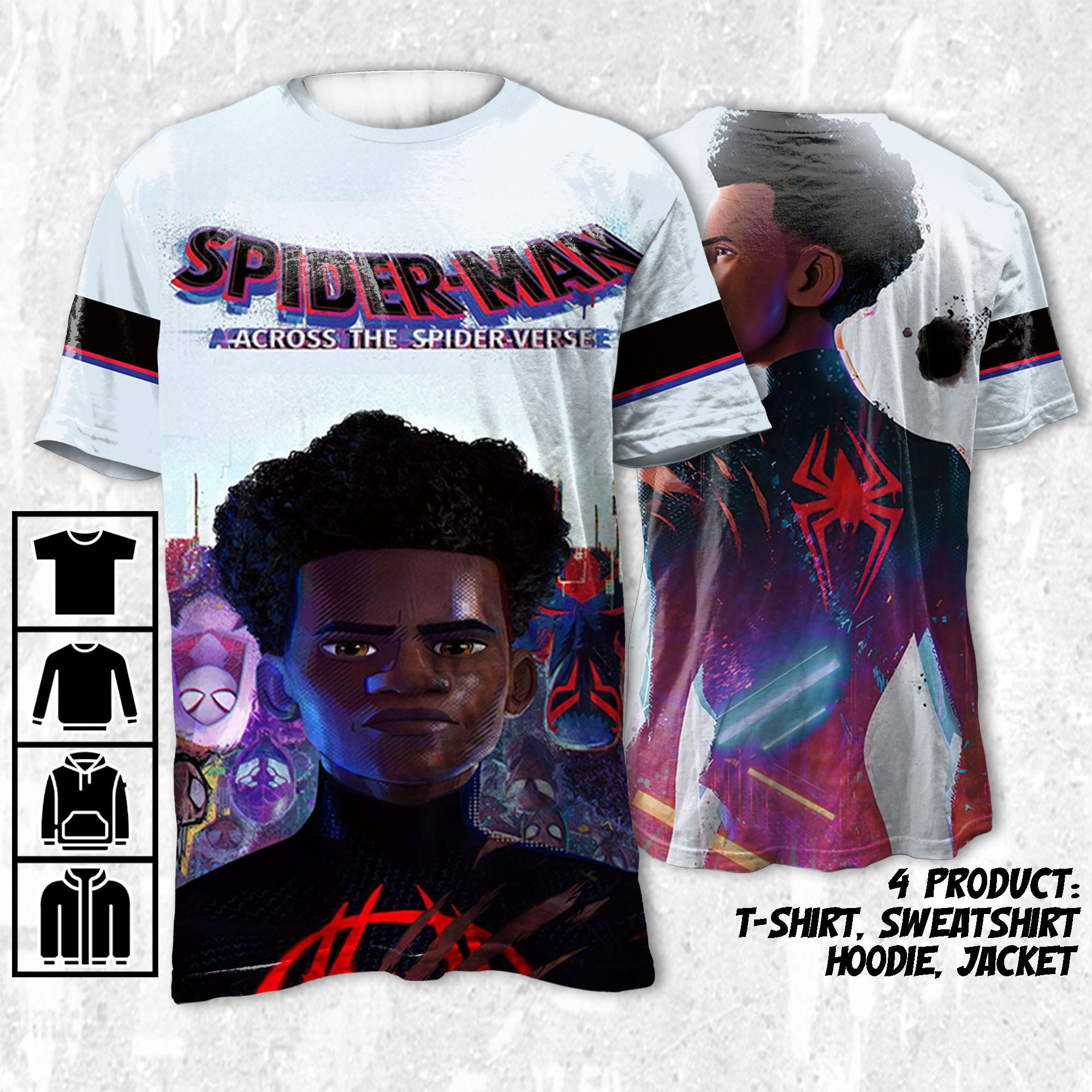 Spider-man Spider Verse, Spider Man, Marvel 3D Shirt