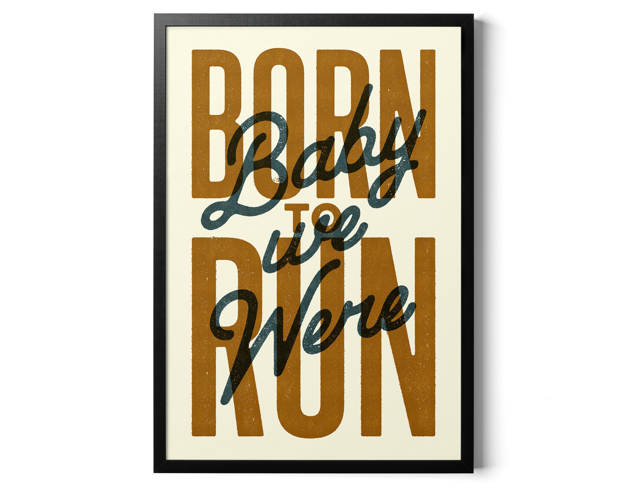 Born To Run Art Bruce Springsteen Aesthetic Poster Entworfen Und ...