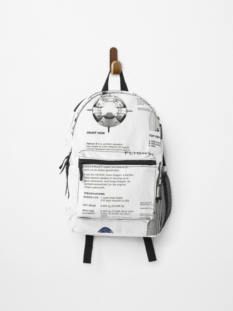 SpaceX Crew Dragon Spacecraft & Falcon 9 Rocket Blueprint In High ...