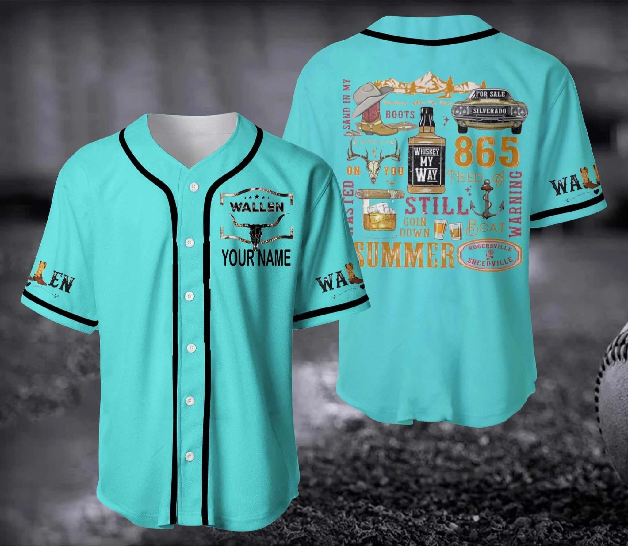 Custom Wallen Western Jersey, Wallen Western Baseball Jersey Designed ...