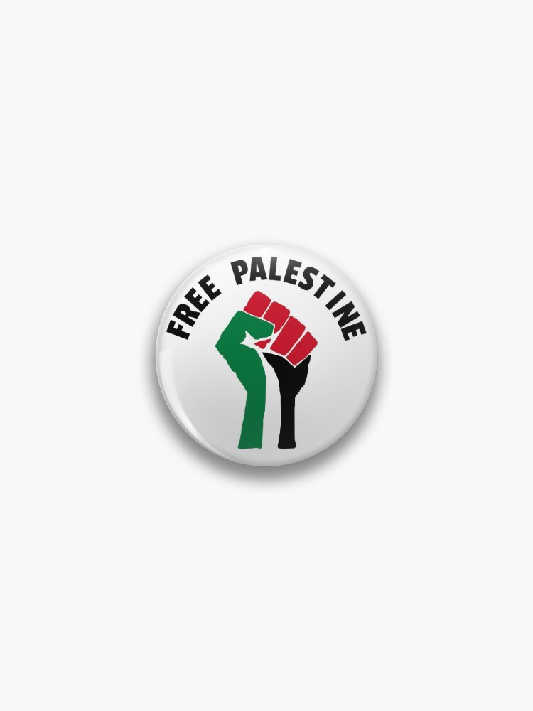 Free Palestine Raised Fist | Pin Designed & Sold By Debbelarusian