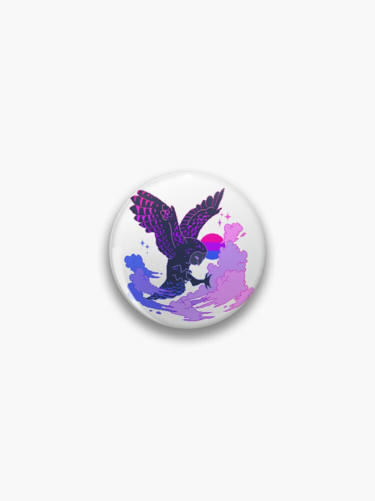 Bisexual Flag LGBT Pride Owl Pixel Art | Pin