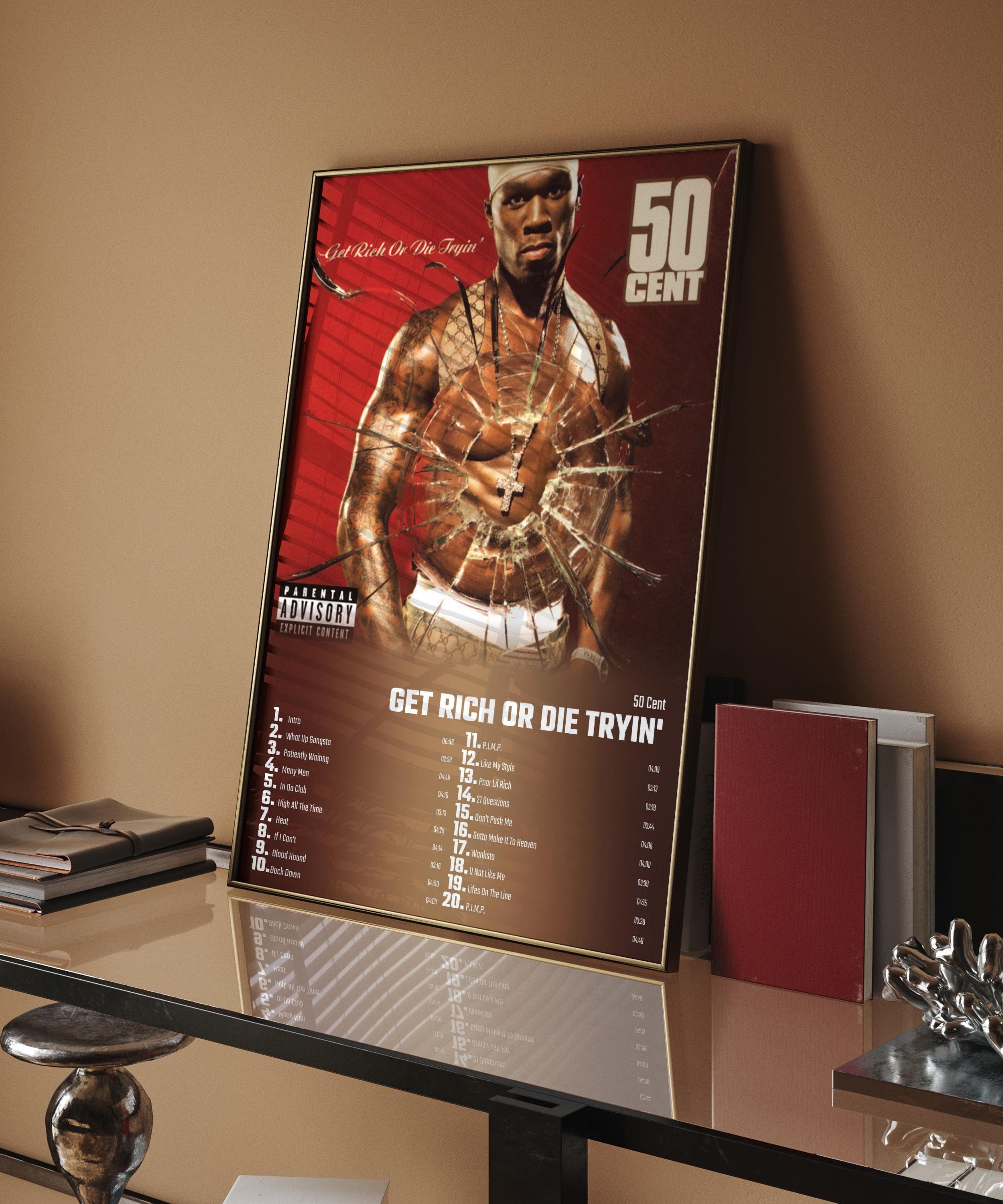 50 Cent Get Rich Or Die Tryin Album Cover Poster Entworfen Und Verkauft ...