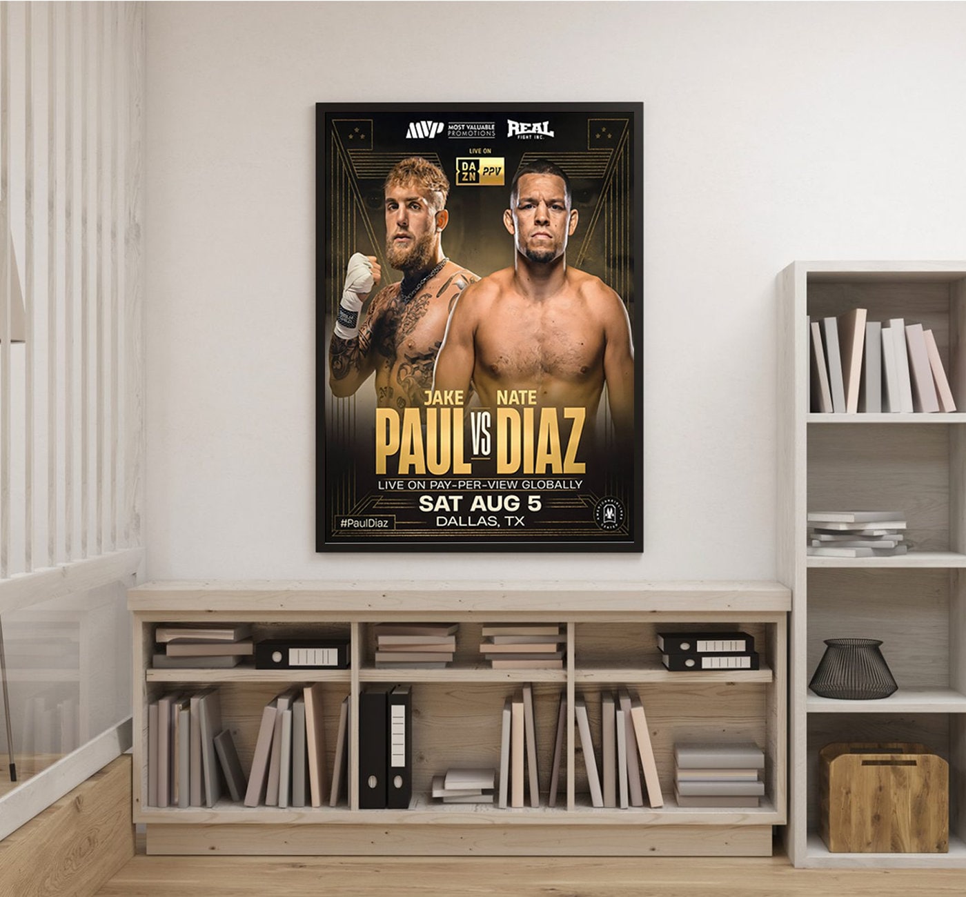 Jake Paul Vs Nate Diaz Fight Poster 2023
