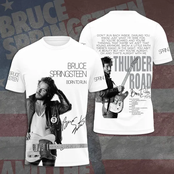 Bruce Springsteen Born To Run Music Lover Merch 3D Shirt