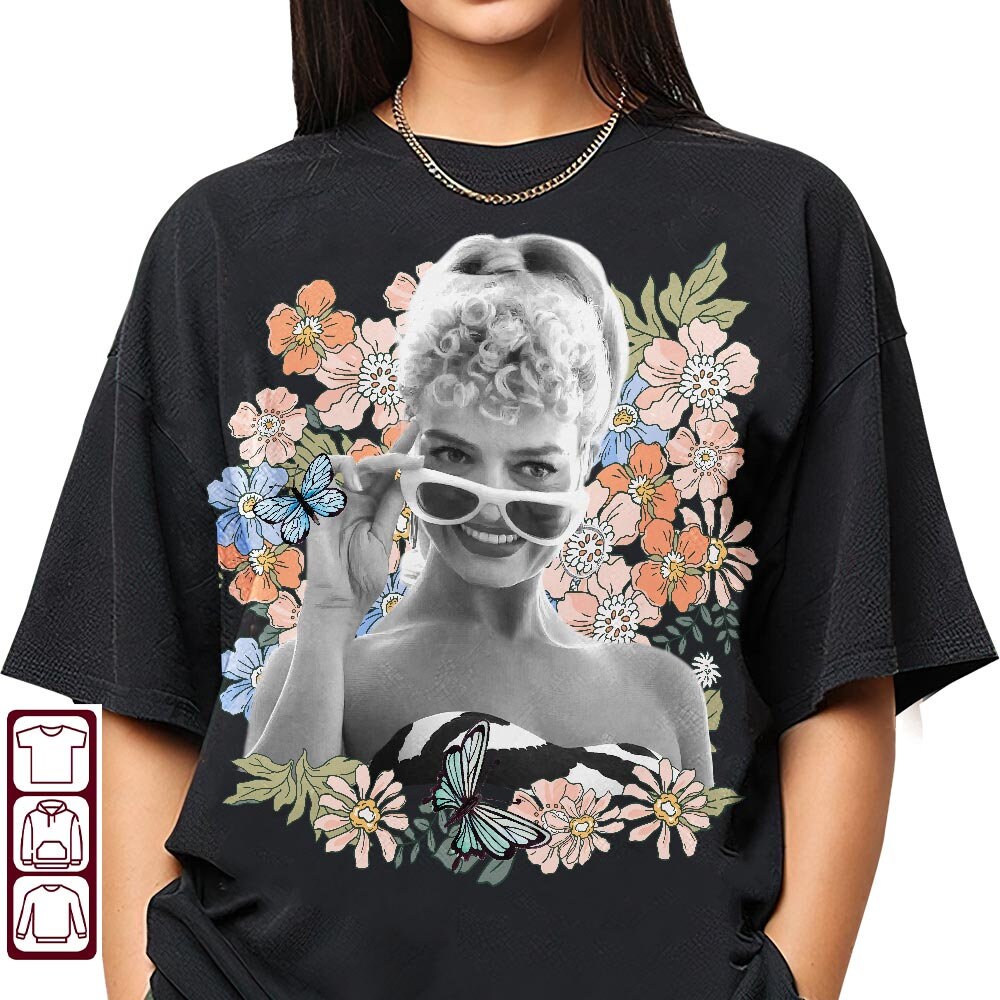 Margot Robbie Floral Merch, Margot Robbie T-Shirt