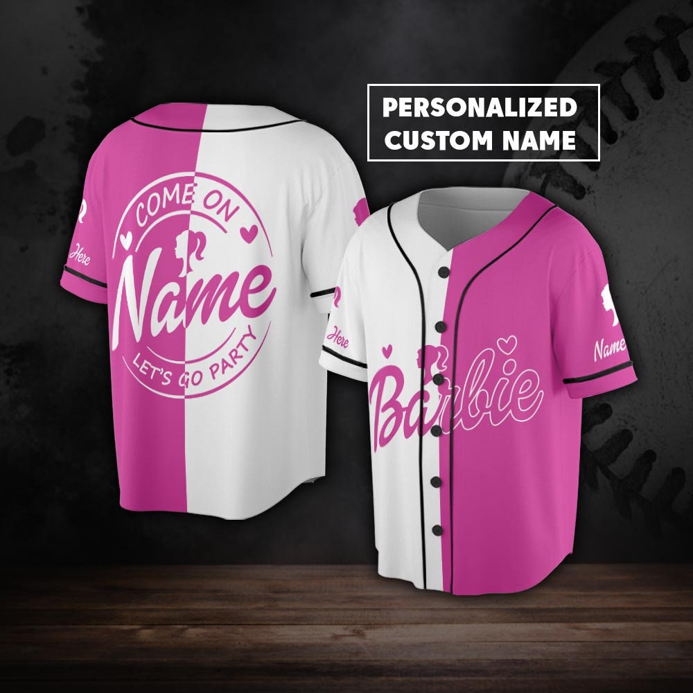 Personalized Barbie Baseball Jersey