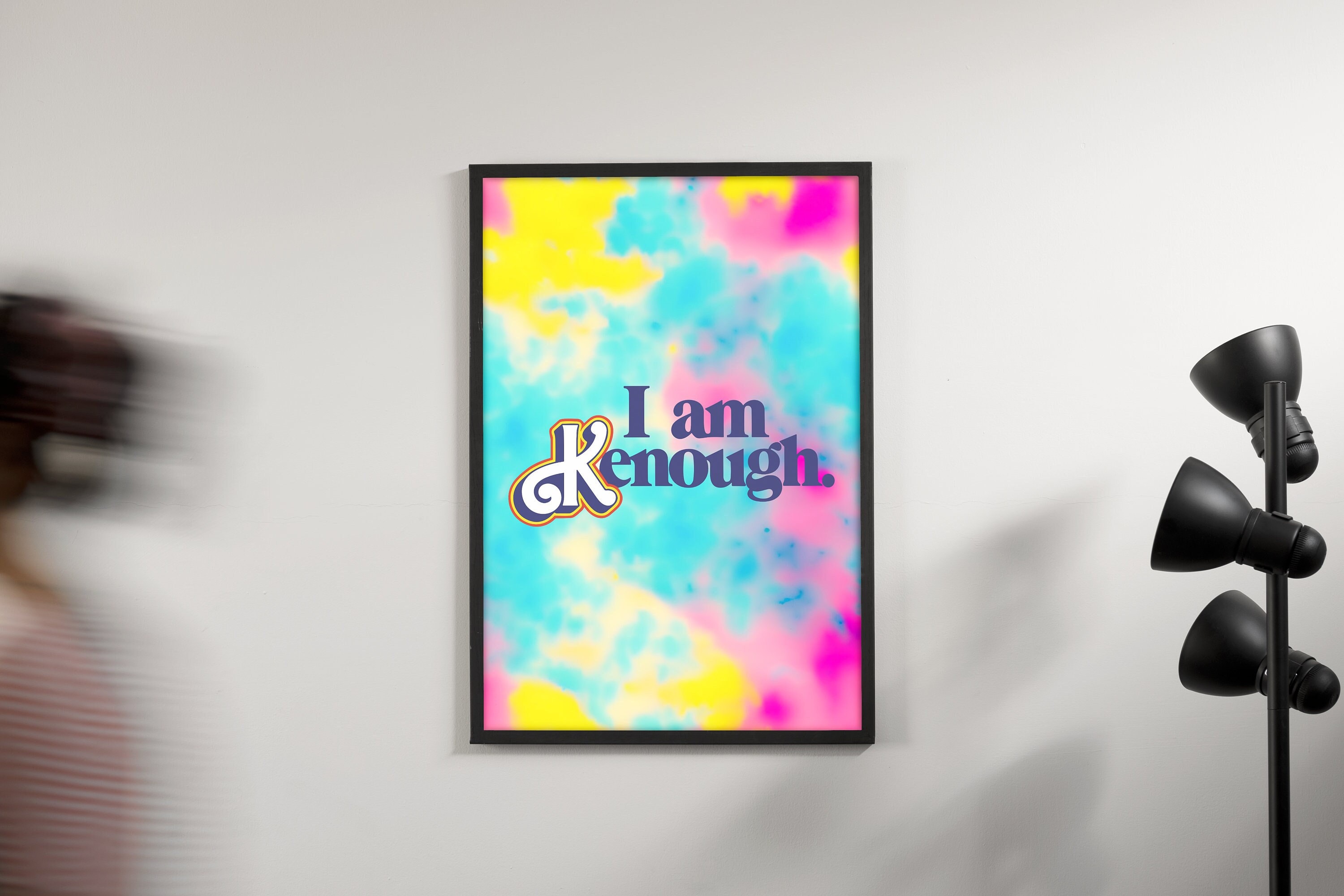 Barbie-inspired Movie Poster | Colorful Tie Dye Poster Ken
