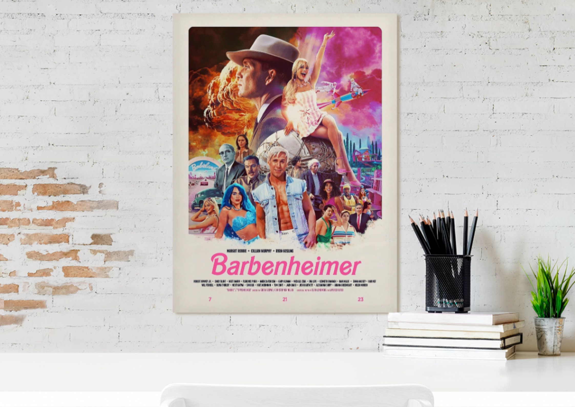 Barbenheimer Poster | Barbenheimer Movie Poster | Barbenheimer Digital ...
