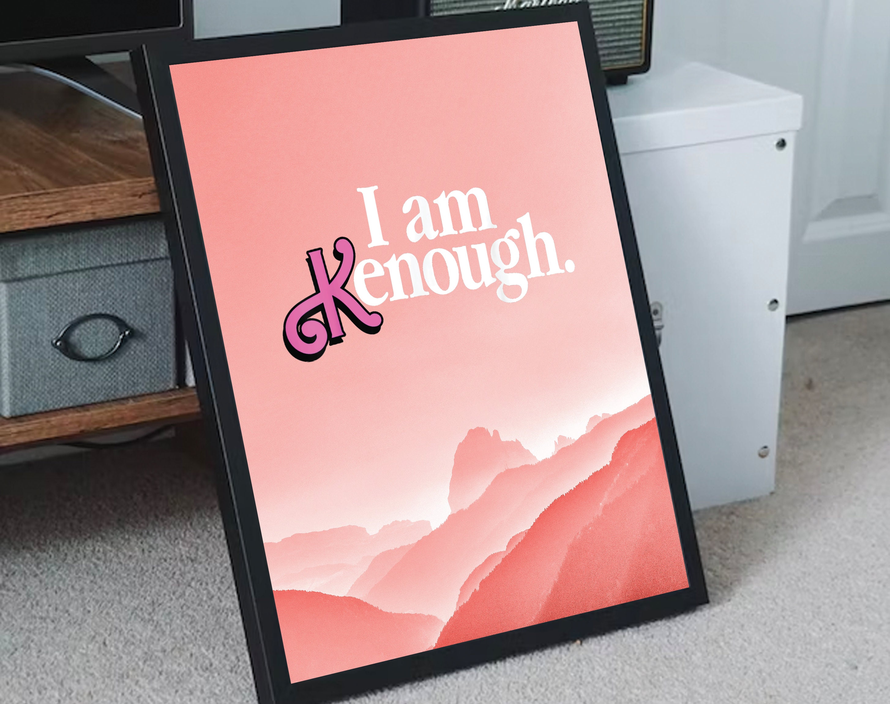 I Am Kenough - Barbie Movie - Barbie And Ken - Pink Landscape