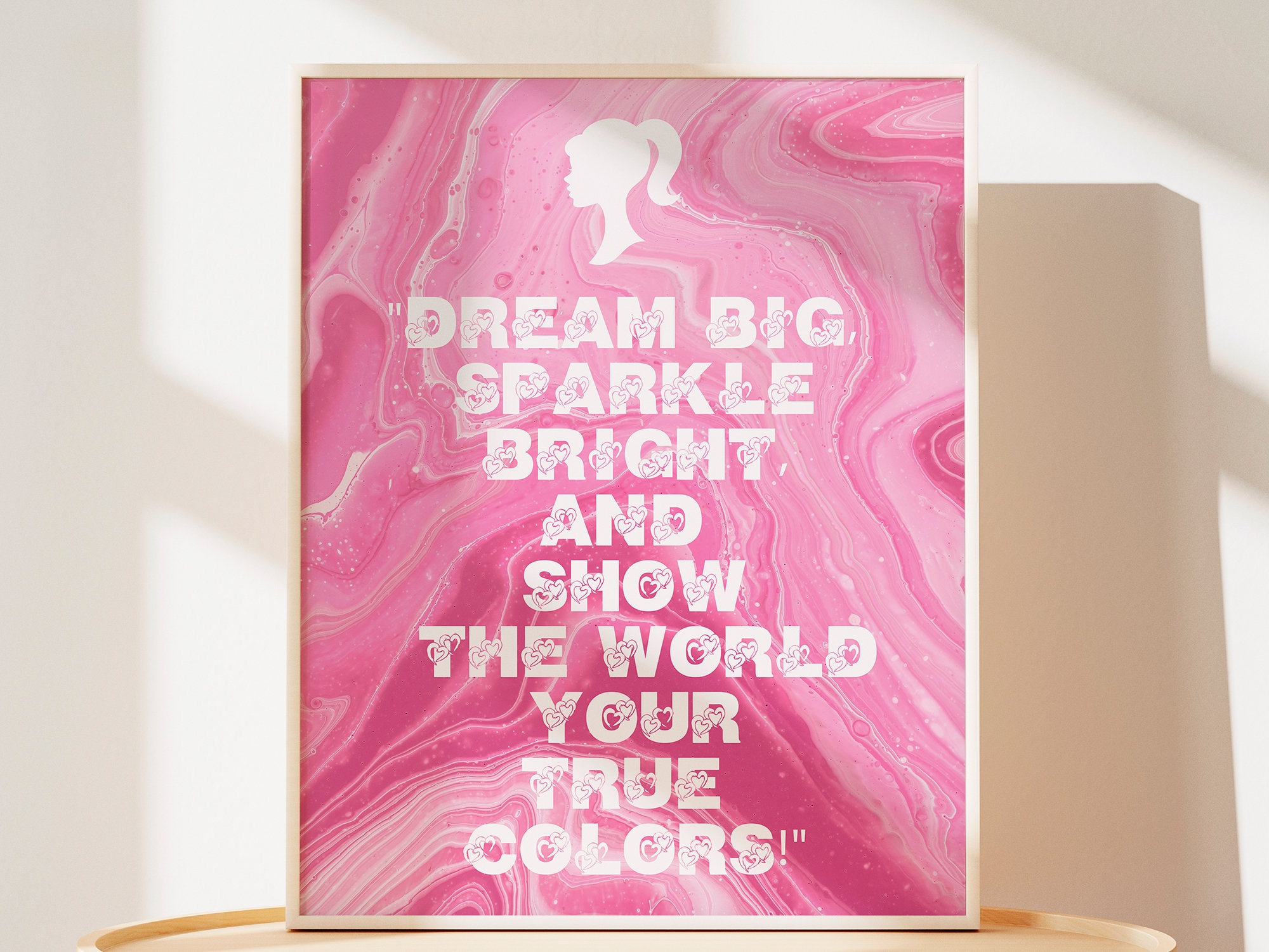 Barbie Printable Wall Art, Barbiecore, Barbie Movie Ending Quote Poster