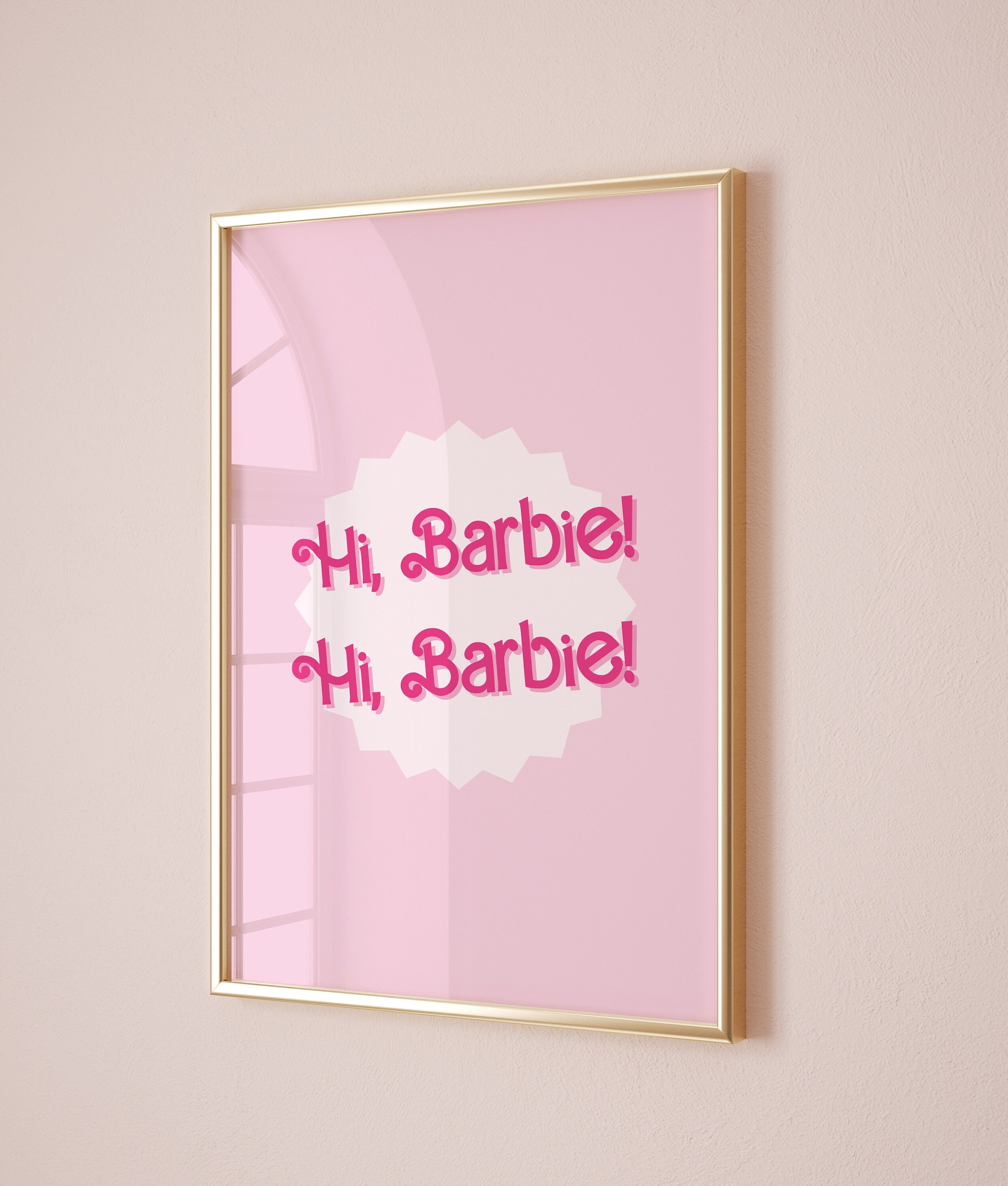 Hi, Barbie!: Movie Poster, Hot Pink Wall Art, Preppy Posters