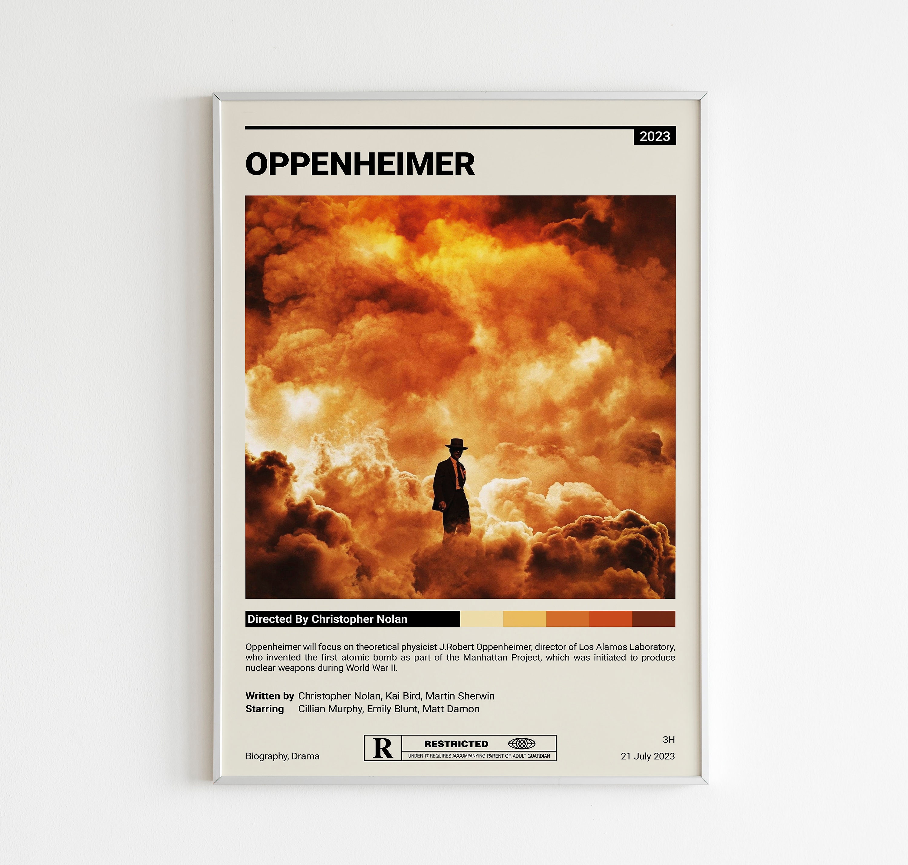 Oppenheimer Movie Poster | Scifi Poster | Christopher Nolan | Vintage ...