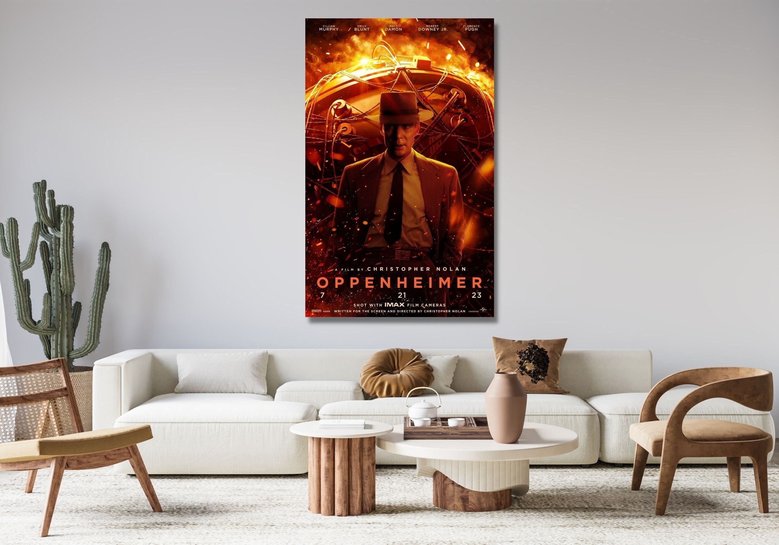 Oppenheimer Original Movie Poster Oppenheimer Canvas Wall Art High ...