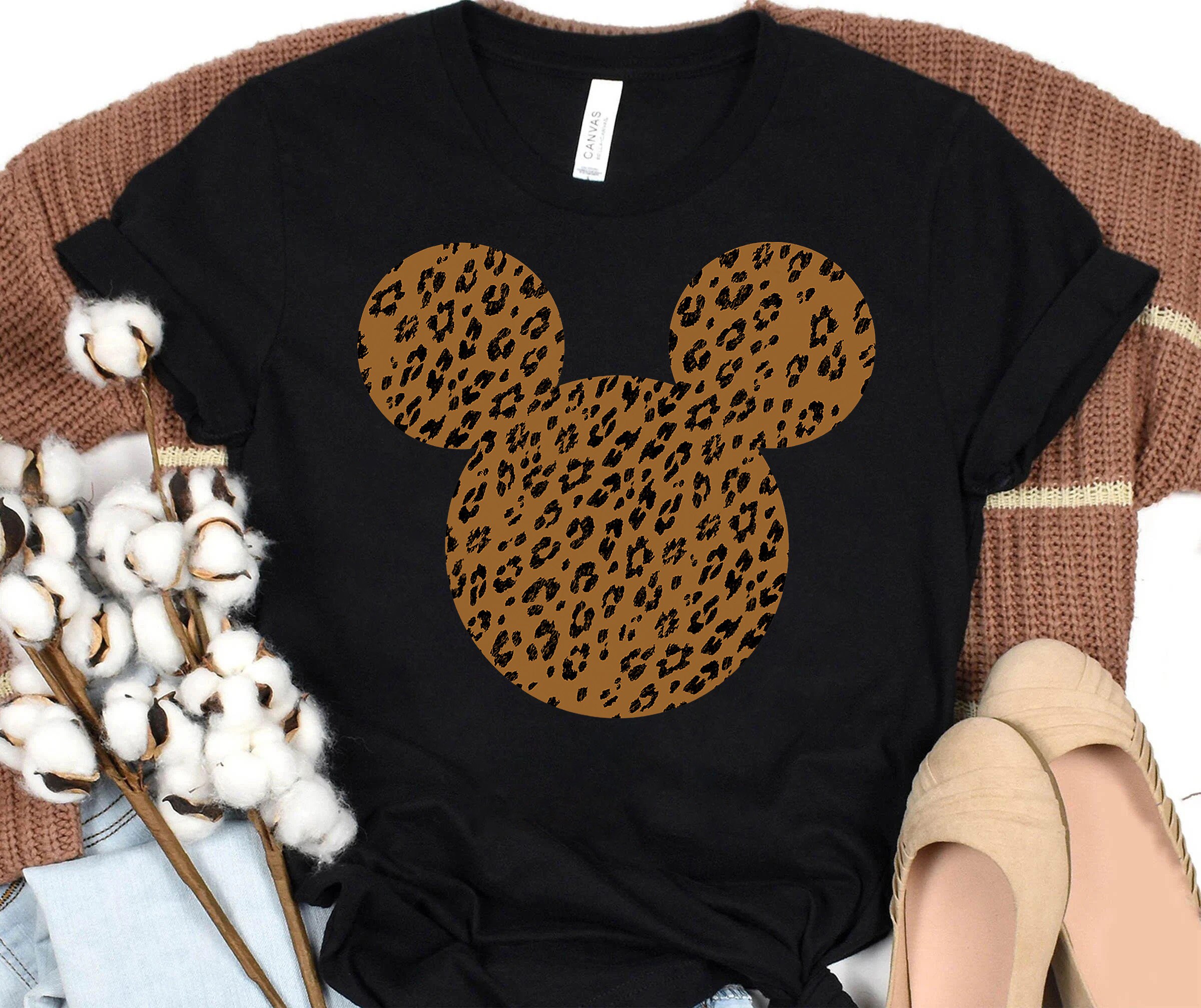 Disney Mickey And Friends Mickey Mouse Cheetah Print T-Shirt