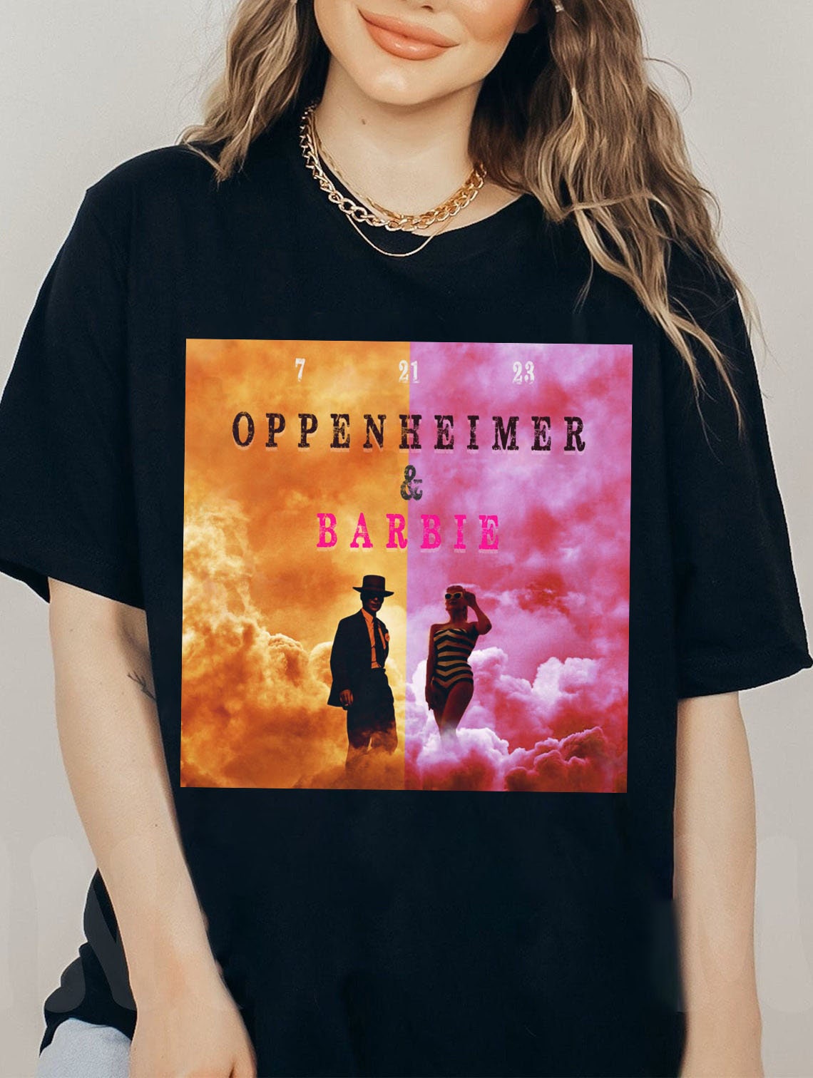 Barbenheimer T-Shirt, Camiseta I Survived Barbenheimer 2023, Barbie And ...