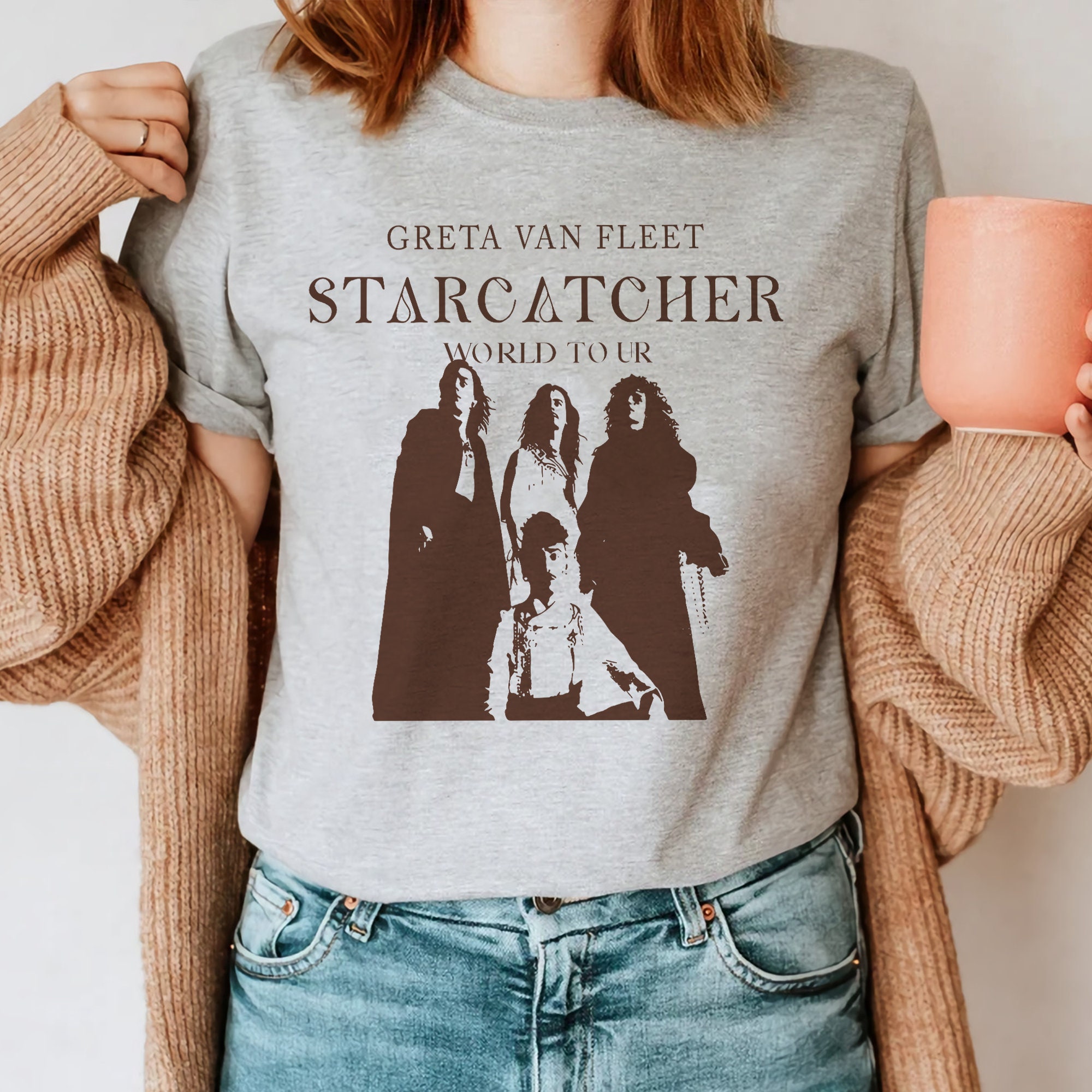 Starcatcher Greta Van Fleet Tour 2023 Tee, Vintage Greta New Album Tour ...