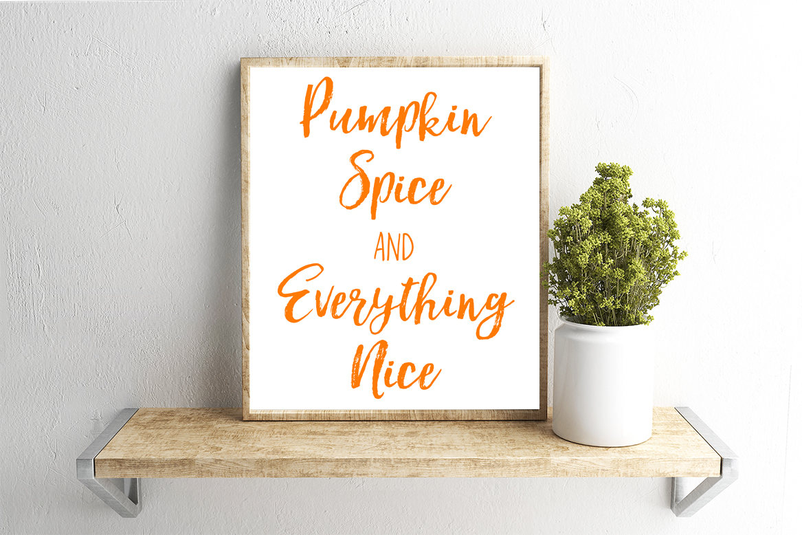 Printable Wall Art, Pumpkin Spice, Home Decor, Instant Download