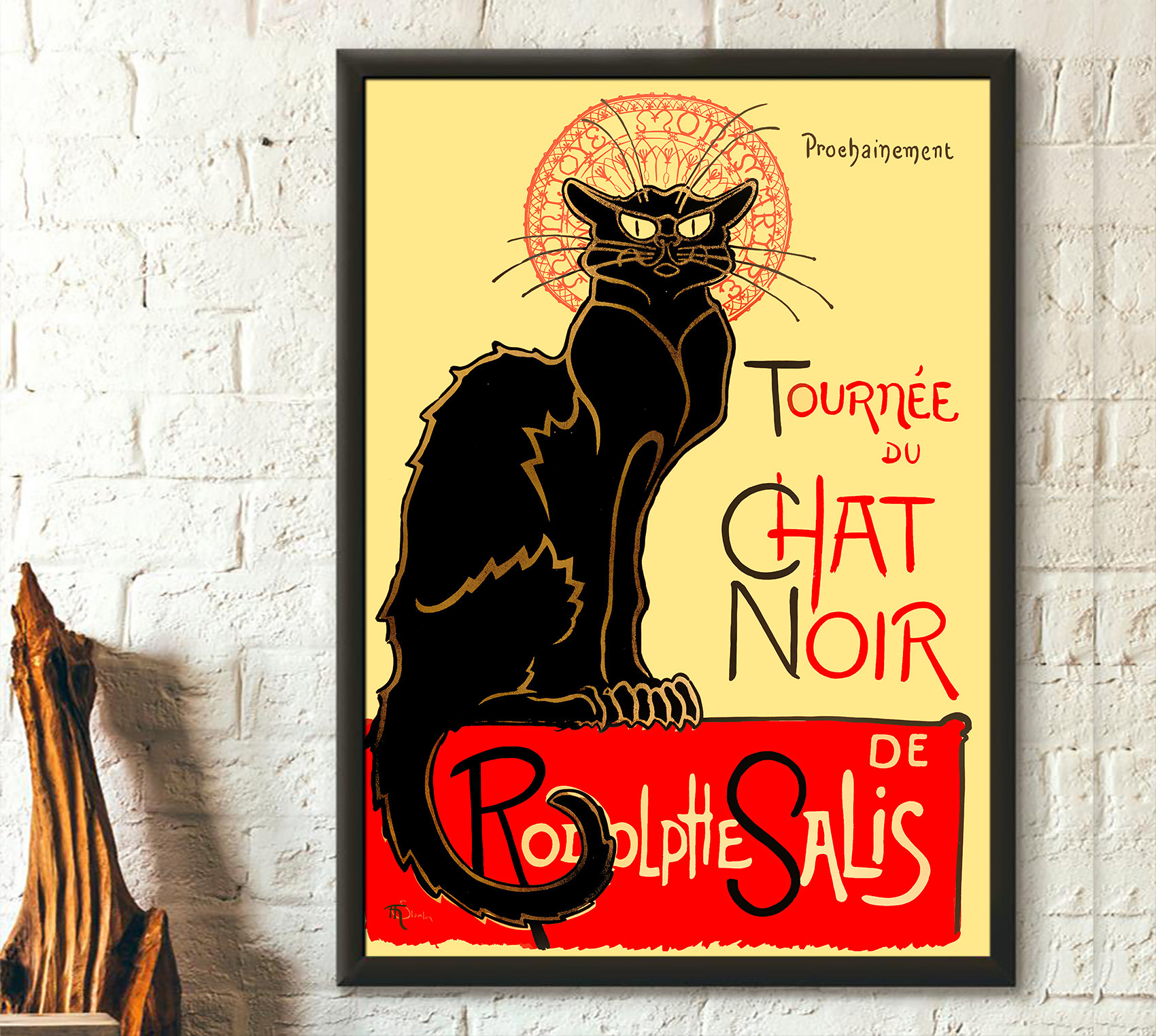 Rodolphe Salis Le Chat Noir Poster 1896 - Theophile Steinlen Bohemian ...