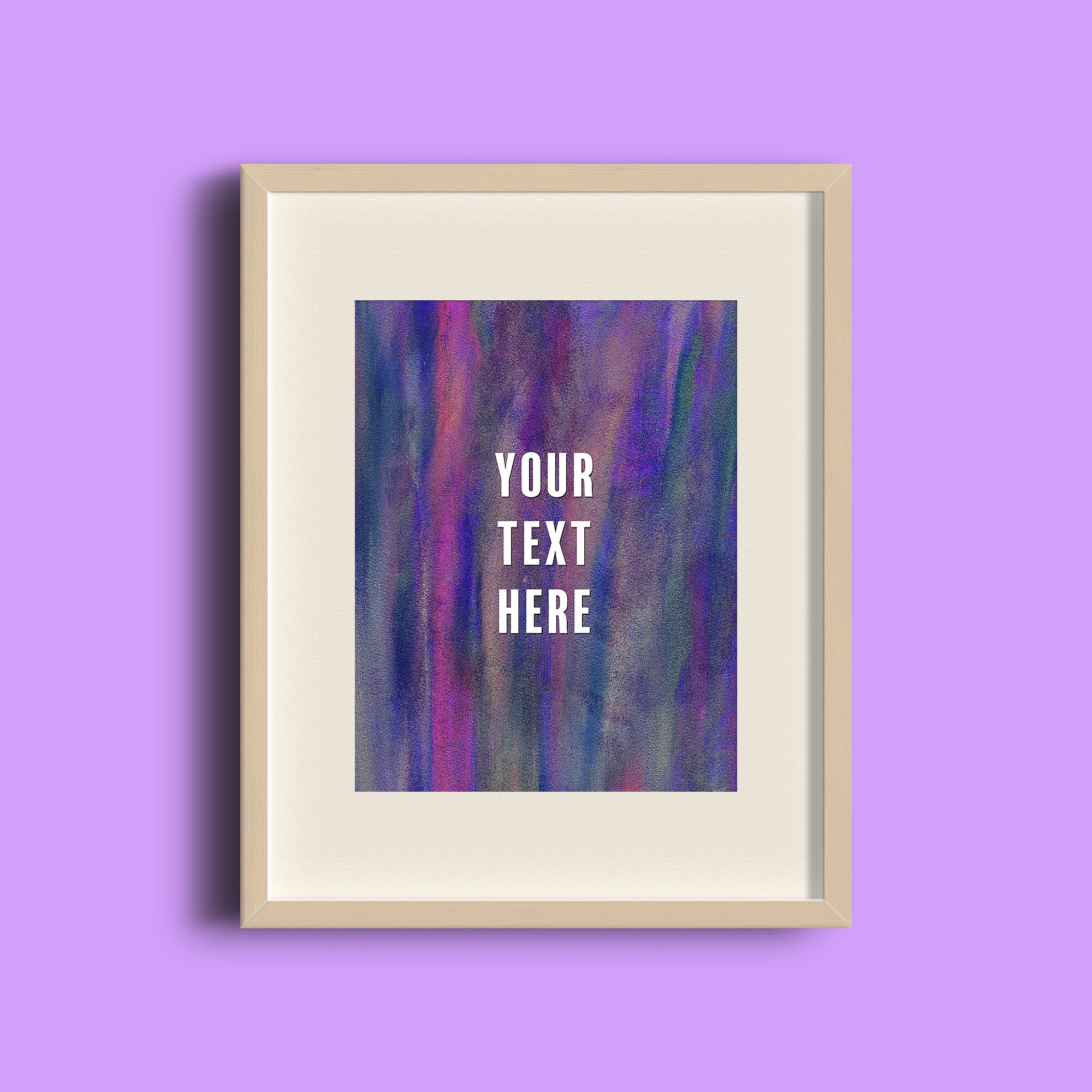 Custom Quote Print With Colorful Background, Song Lyrics Print For ...