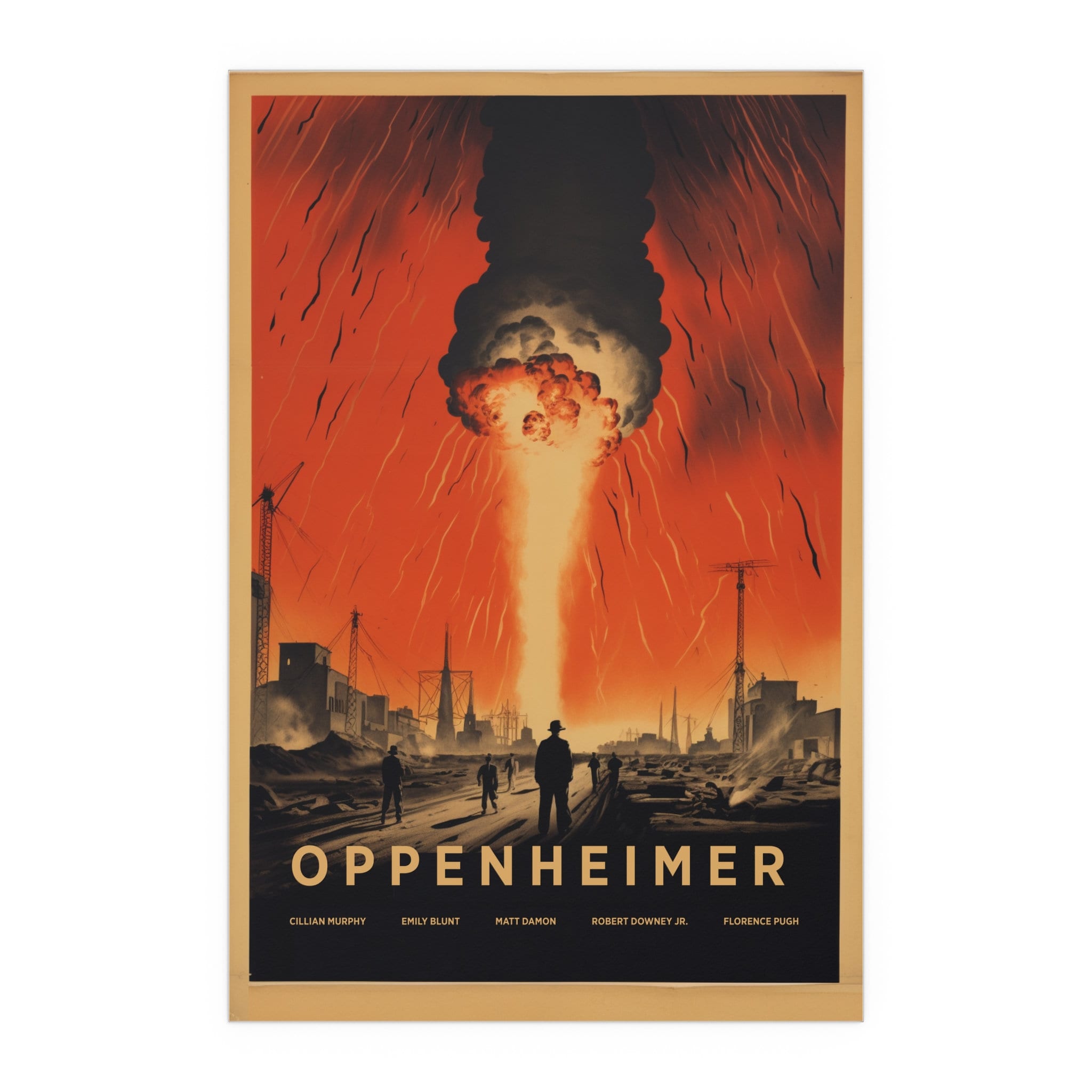 Oppenheimer Film Retro Vintage Design Poster