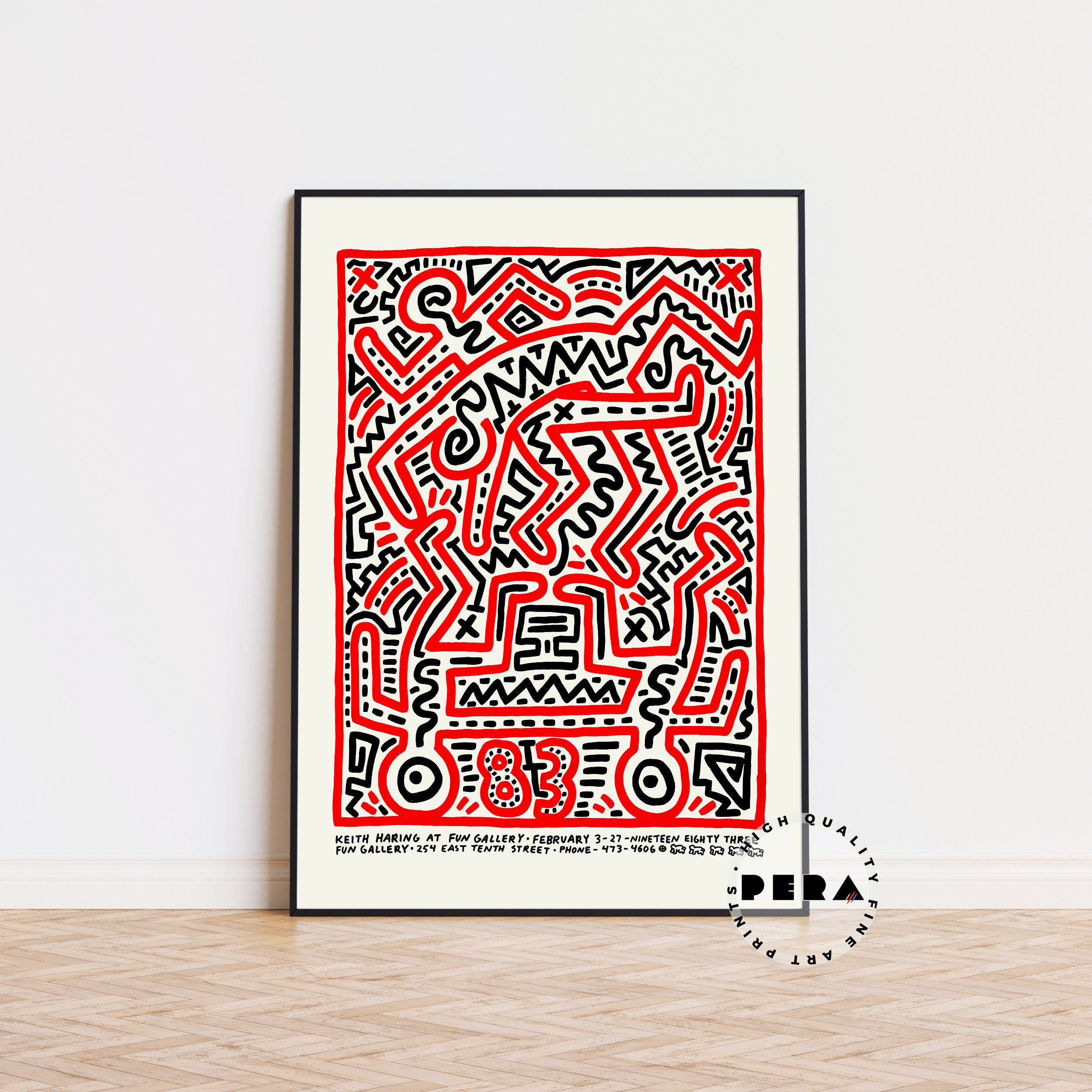 Keith Haring Fun Gallery Poster, Modern Art Print, Pop Art Print, Keith ...