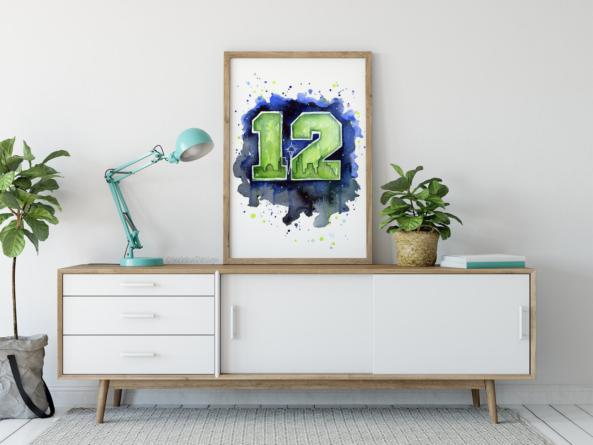Seattle Art, 12th Man Art, Seattle Wall Art, Hawks 12th Man Art ...