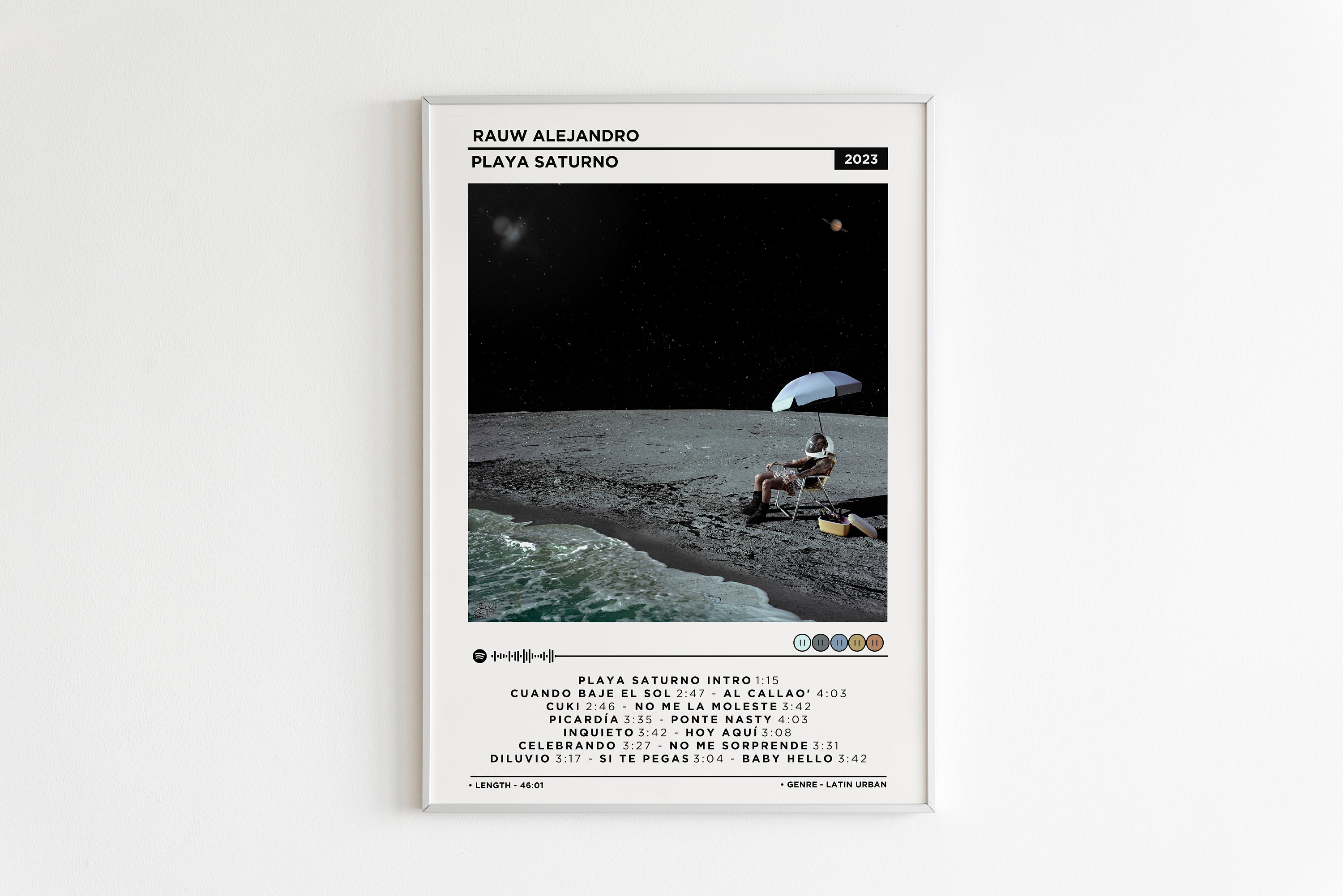 Rauw Alejandro - Playa Saturno Album Poster / Album Cover Poster ...