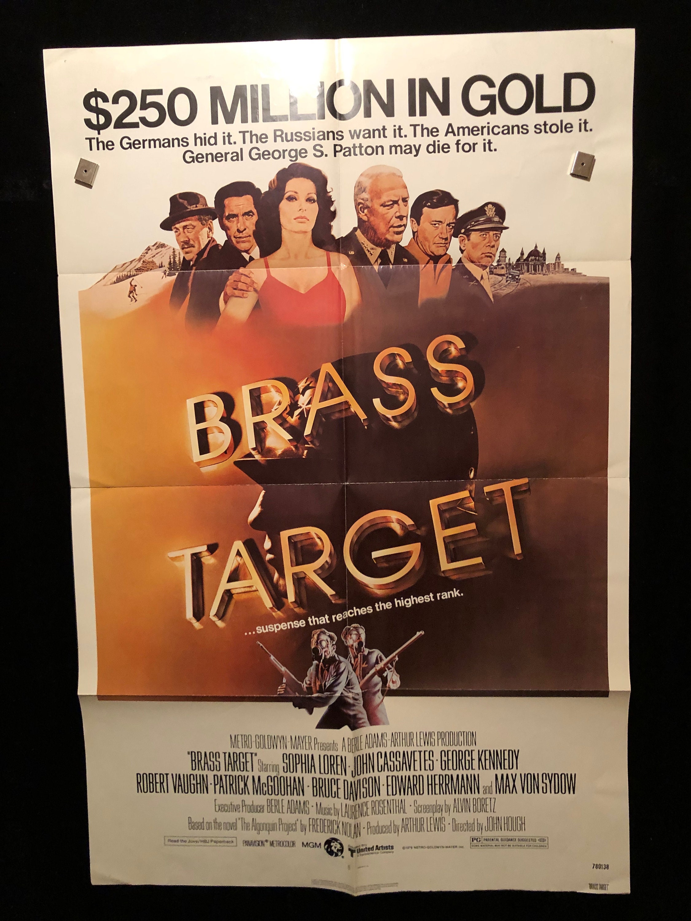 Original 1978 Brass Target One Sheet Movie Poster, Sophia Loren, War, WW2, Army, Soldier ...