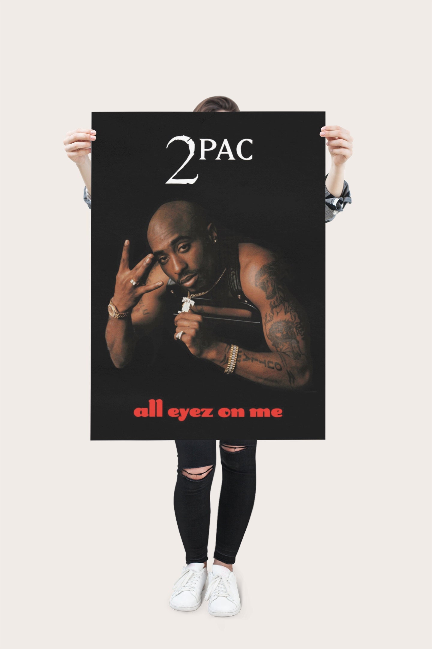 Tupac - All Eyez On Me / Premium Poster Designed & Sold By Apricot Mahnoor