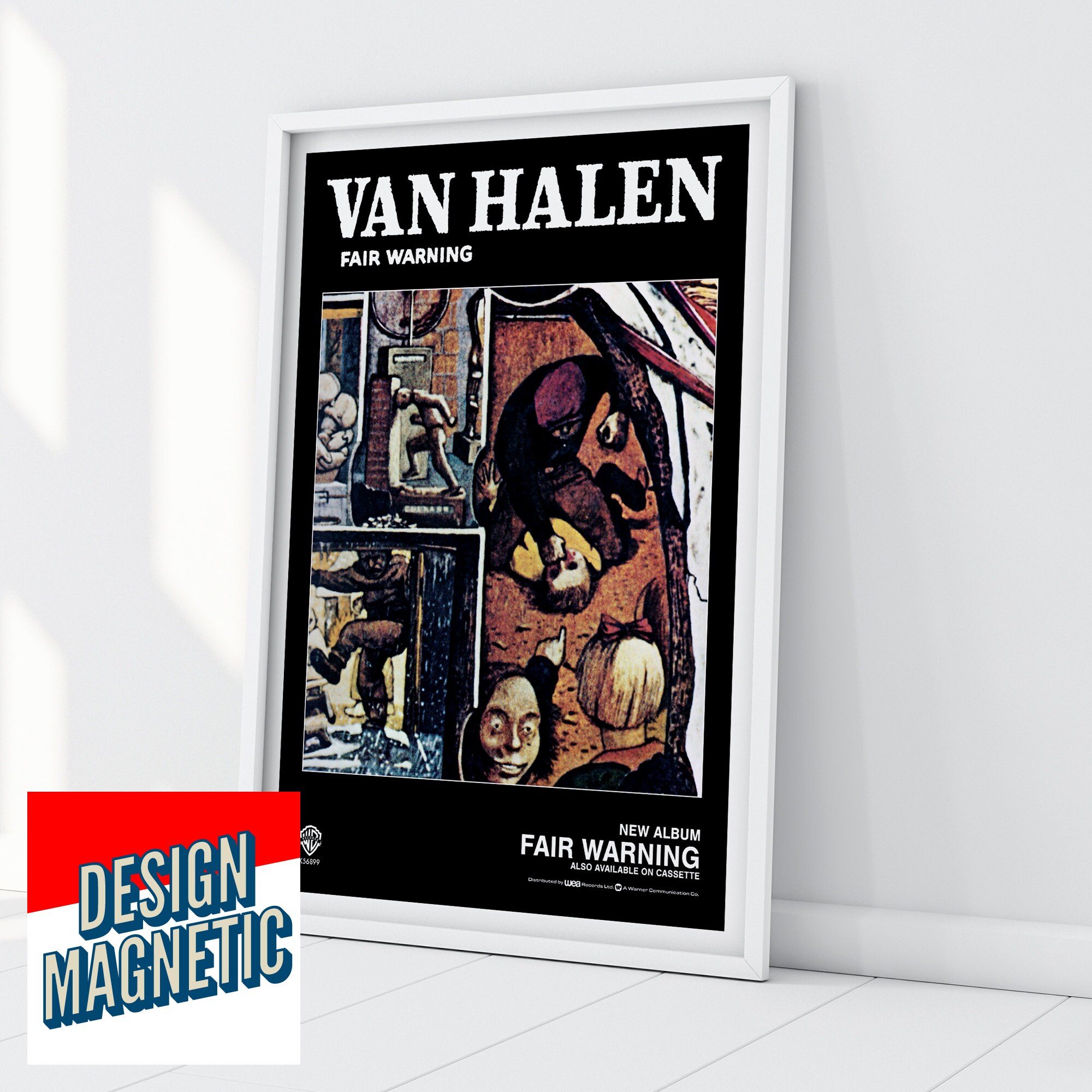 Van Band Fair Warning Album + FREE MYSTERY A3 VH 1984 Variant Print ...