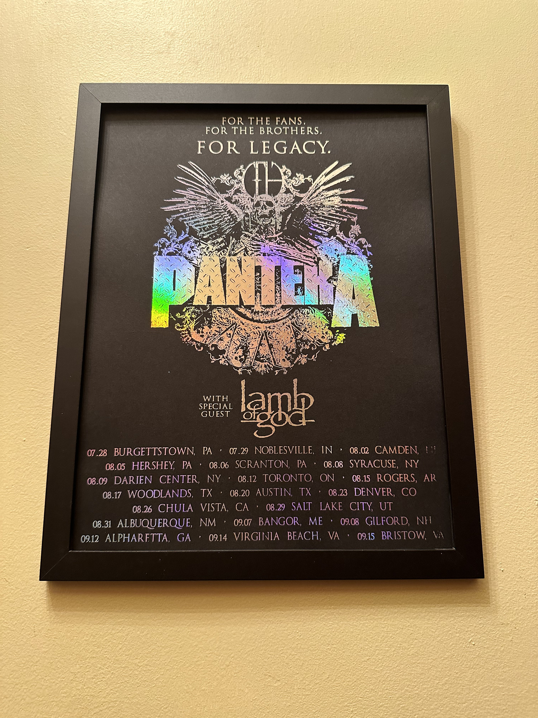 Mayhem Skull Tour 2023 Foil Print W/ All Lamb Of God - Tour Dates ...