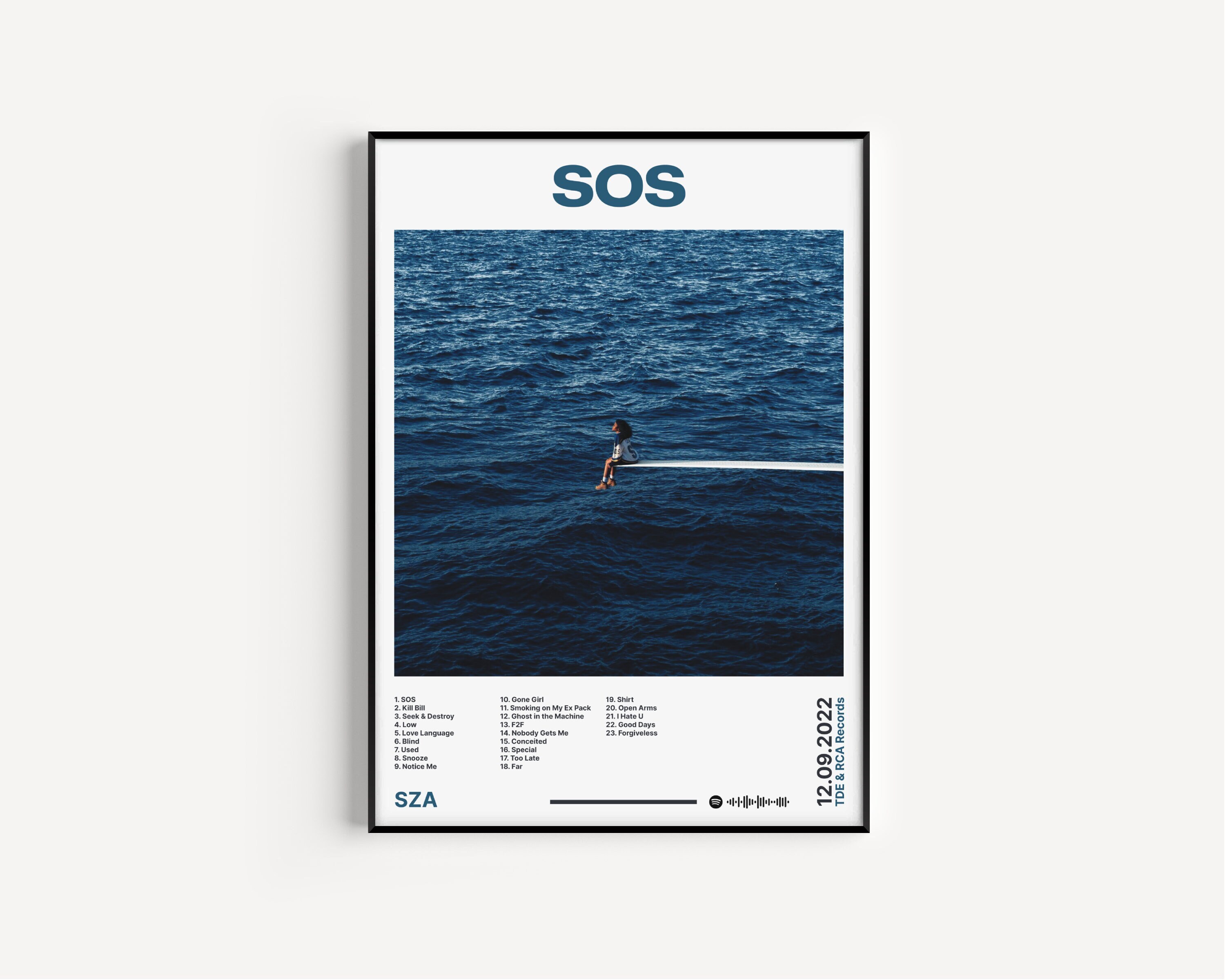 SZA - SOS | Printable Album Poster | Instant Digital Download | A1/A2 ...